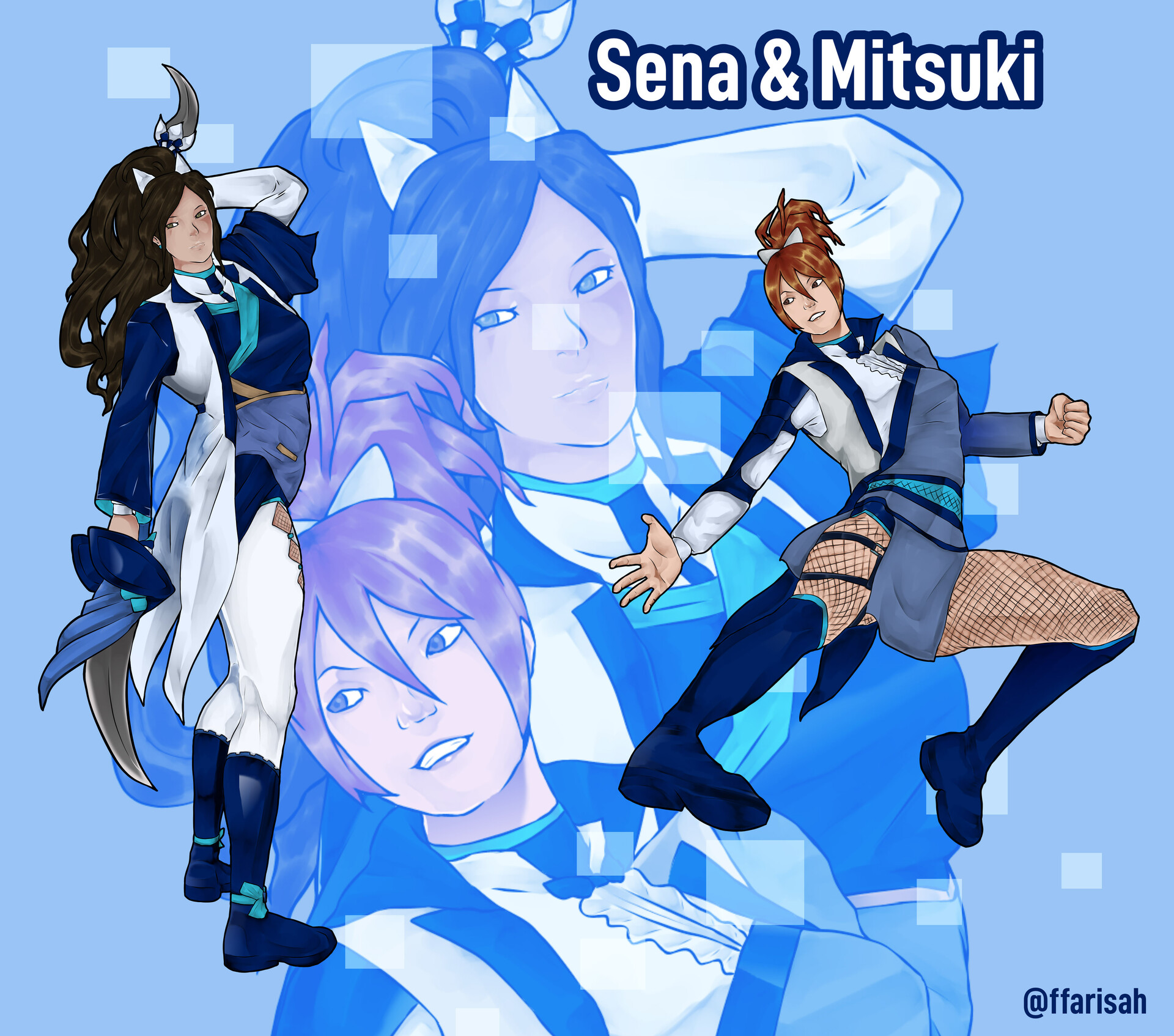 ArtStation - Sena and Mitsuki x Miraitowa