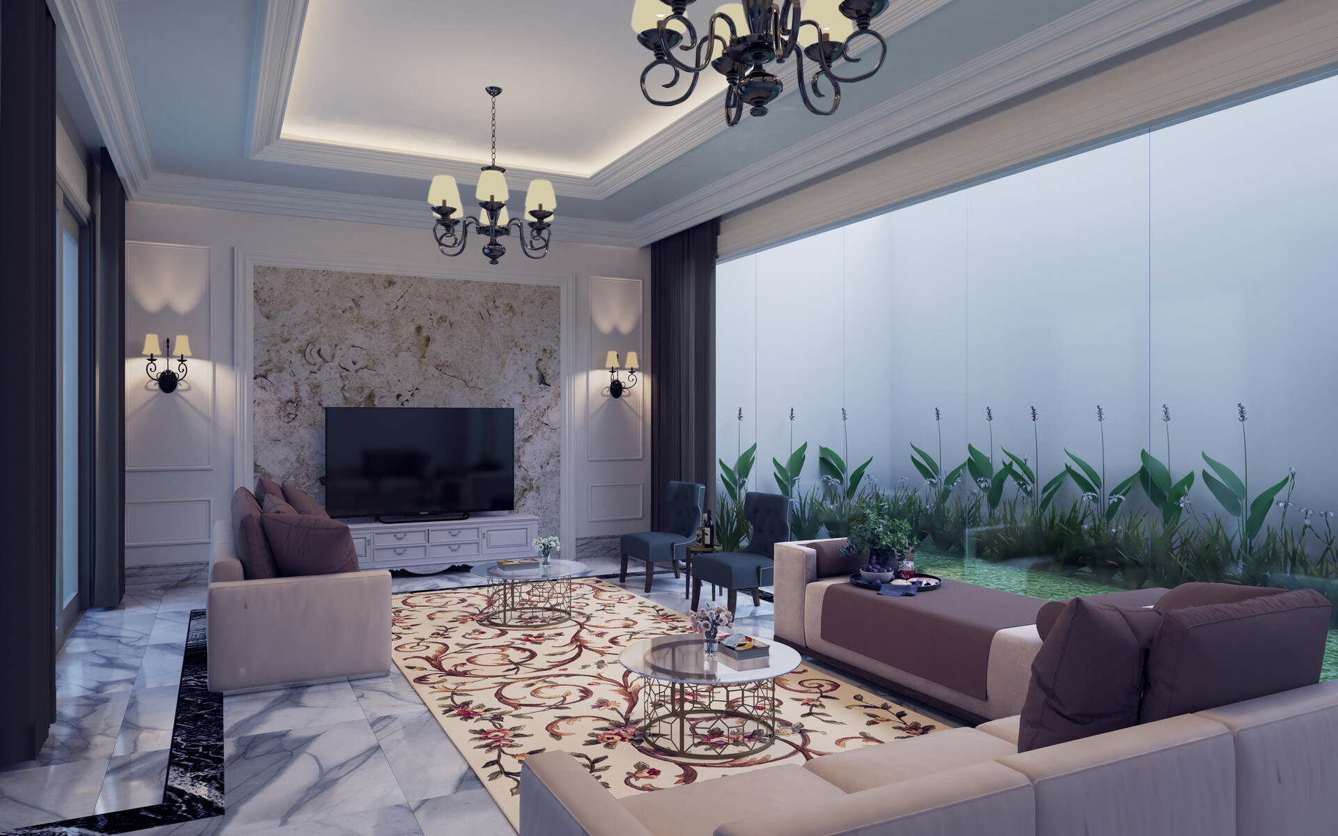 ArtStation - interior american classic style