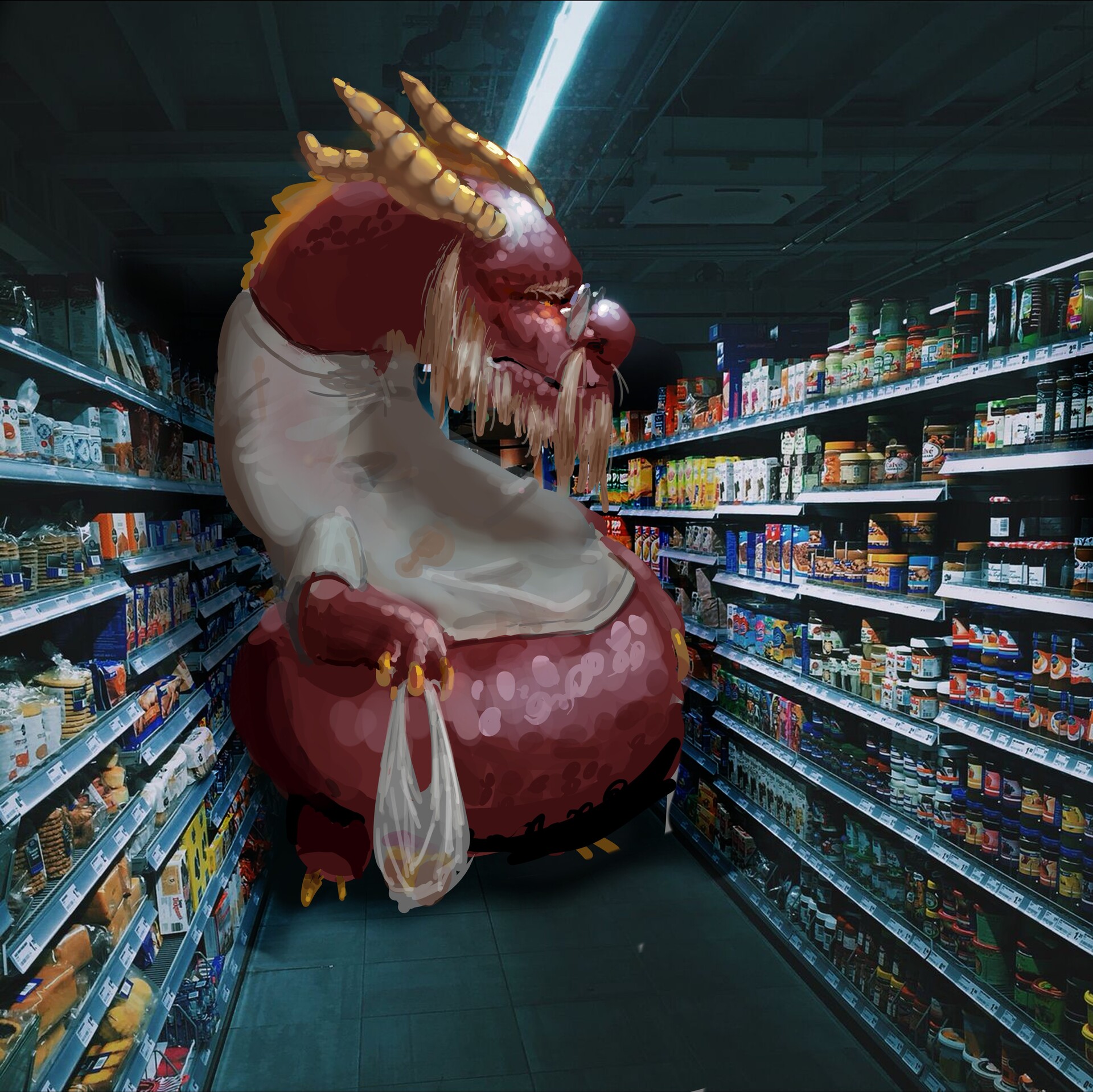 ArtStation - Dragon goes shopping