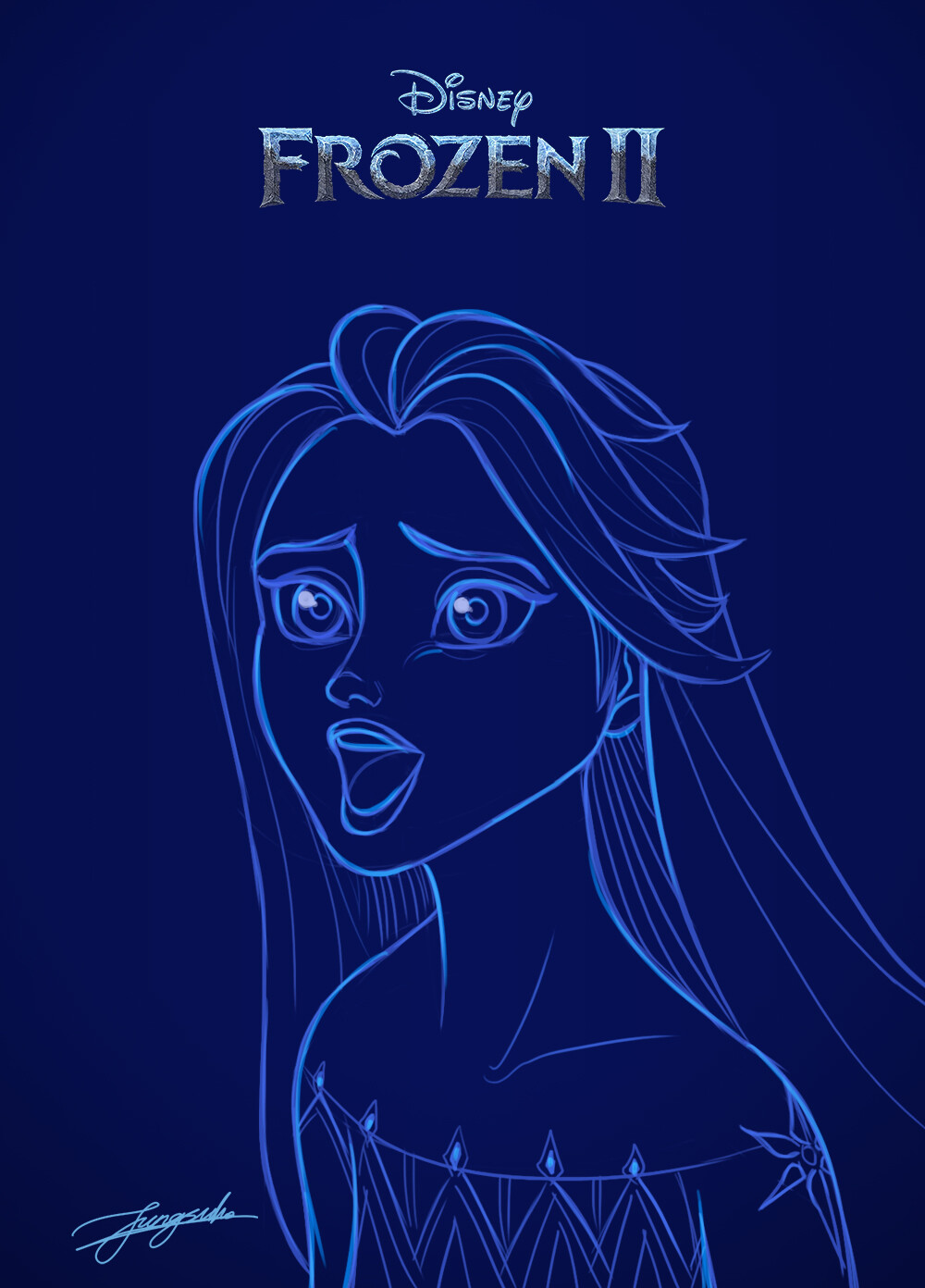 frozen 2 coloring pages elsa hair down