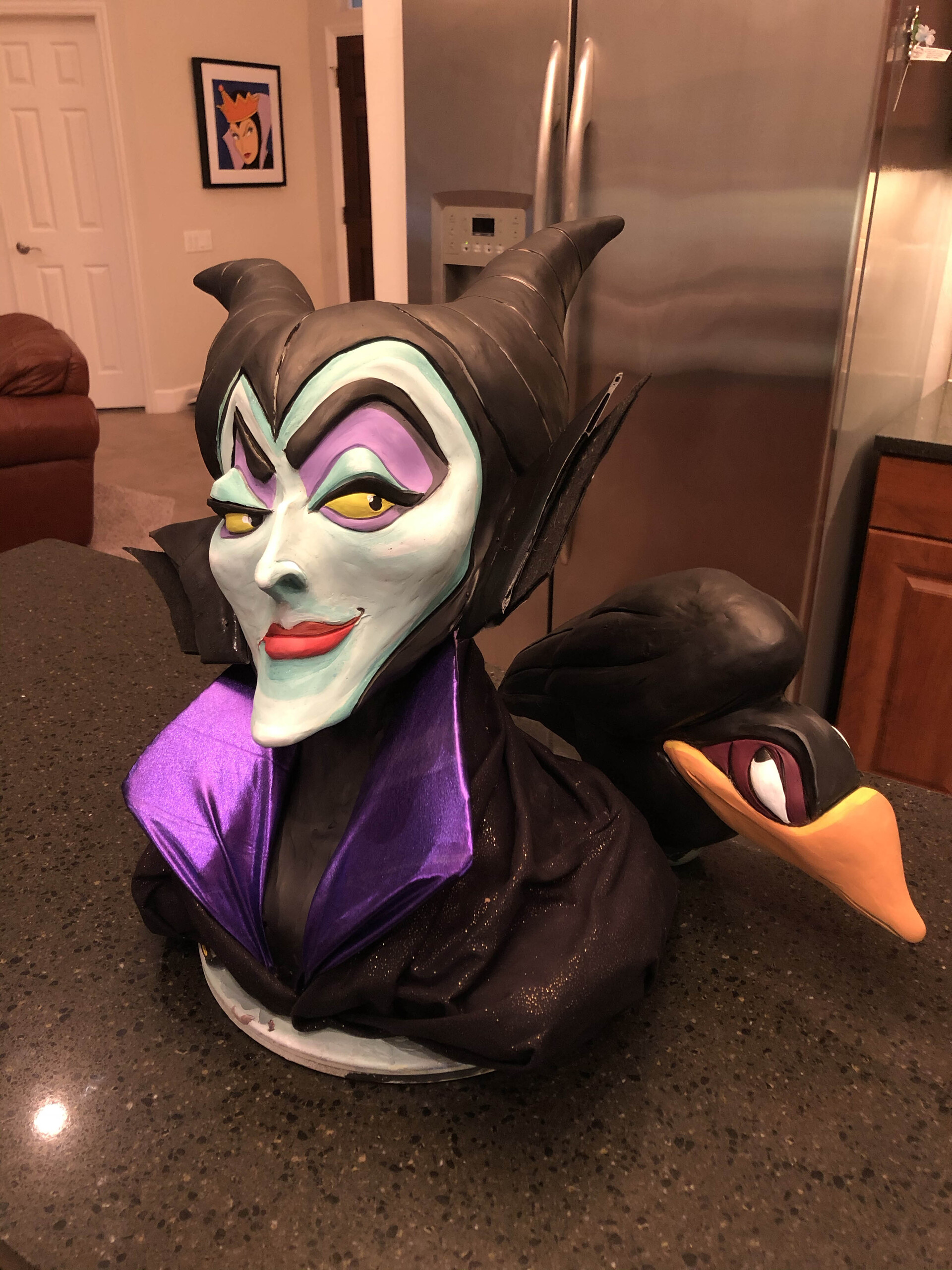 ArtStation - Hand-Sculpted Maleficent and Diablo! Large 22" bust. Wicked!