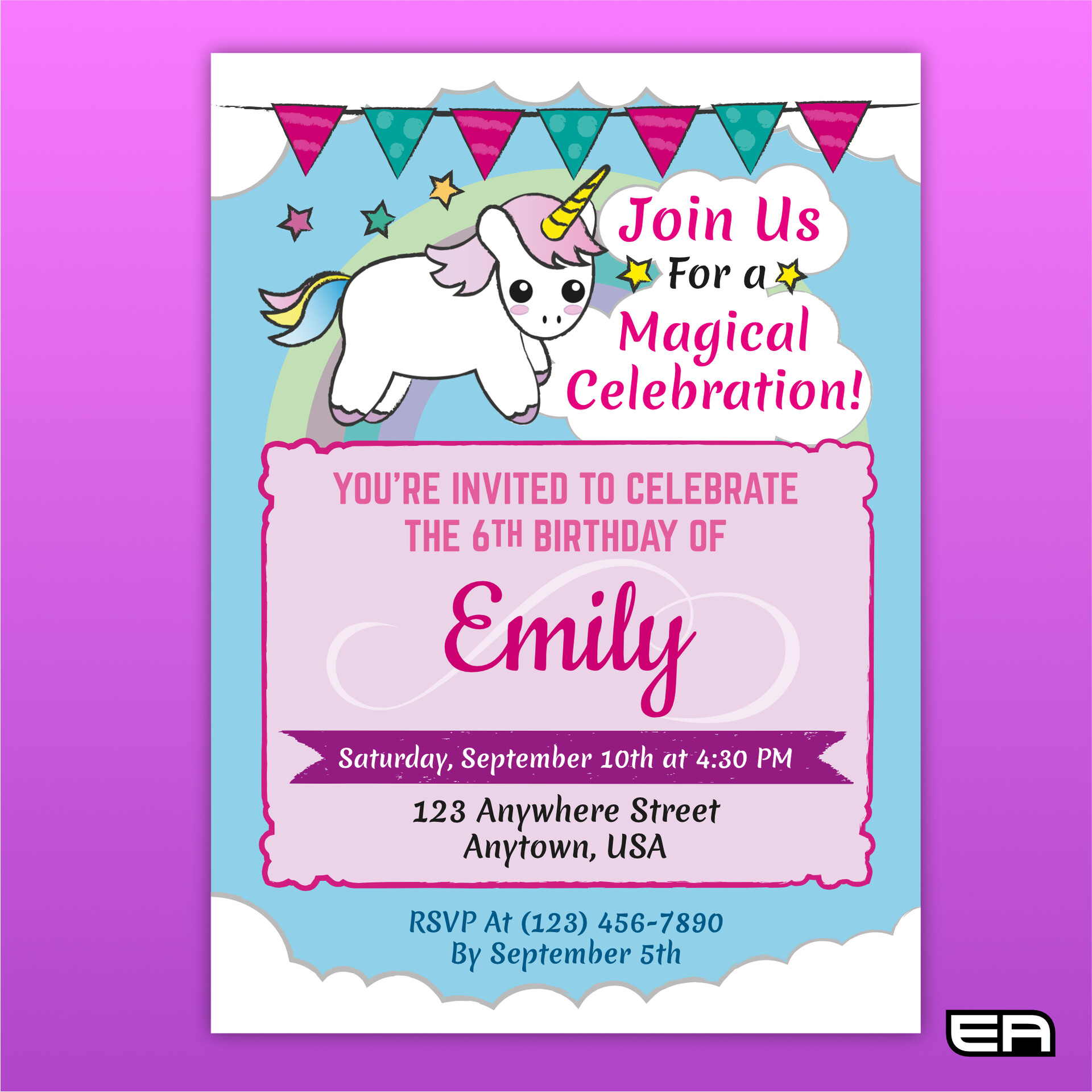 ArtStation - Birthday Invitation Example