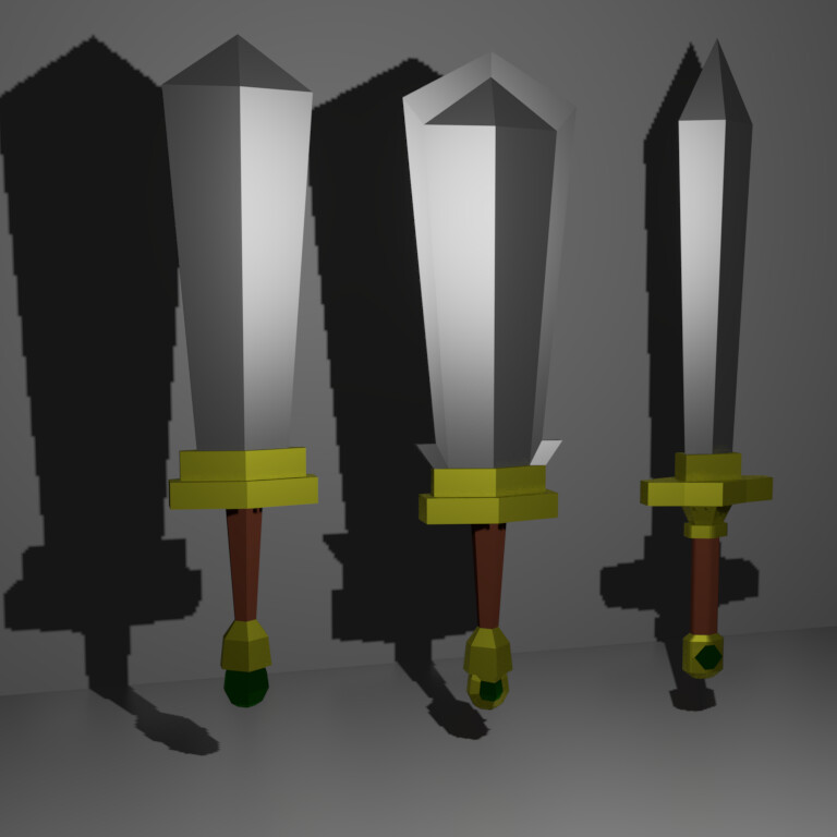 ArtStation - Low Poly Medieval weapons and shields