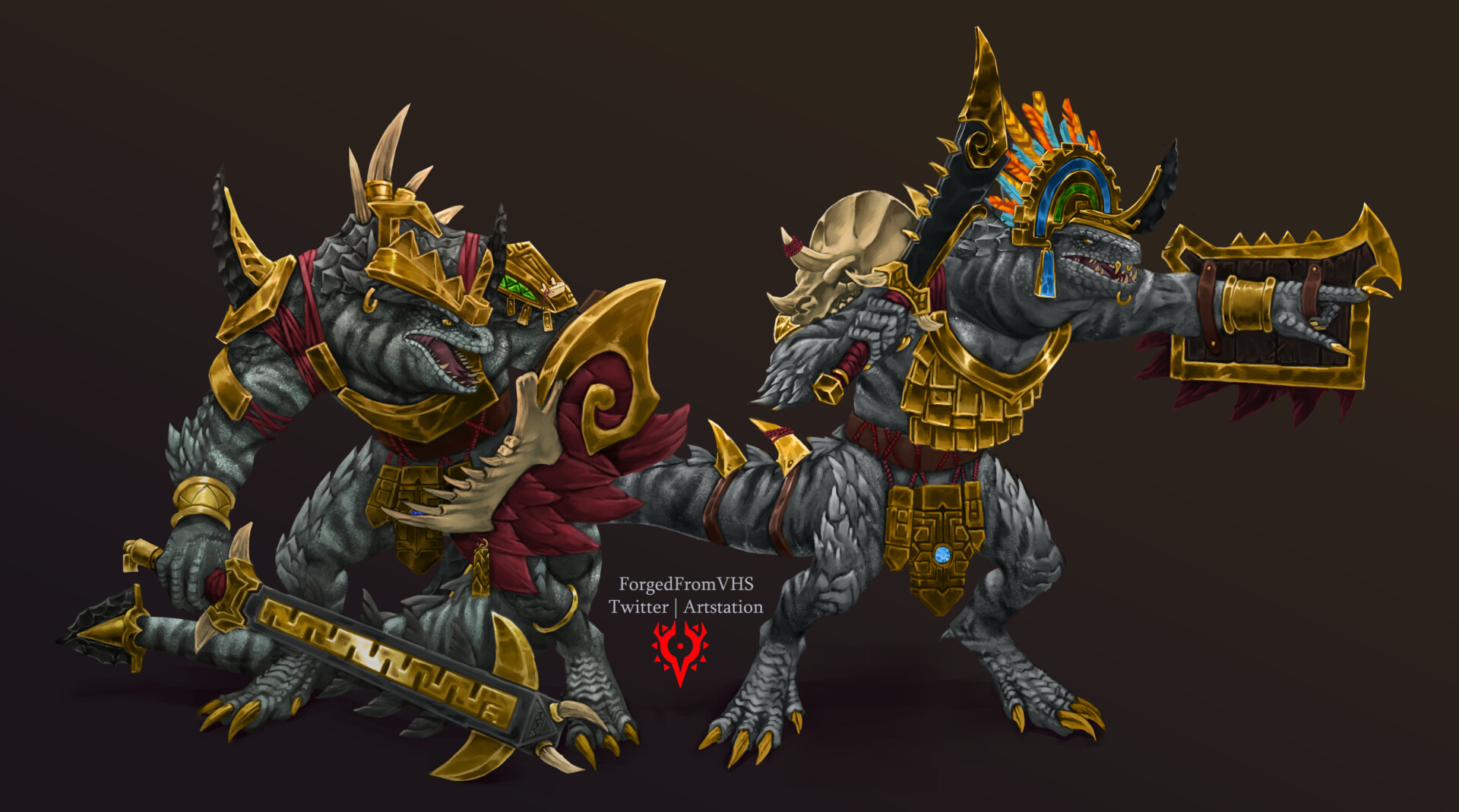 ArtStation - Tegu Saurus Warriors