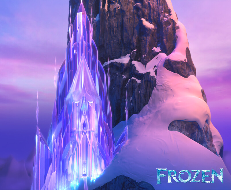 how to draw elsas ice palace