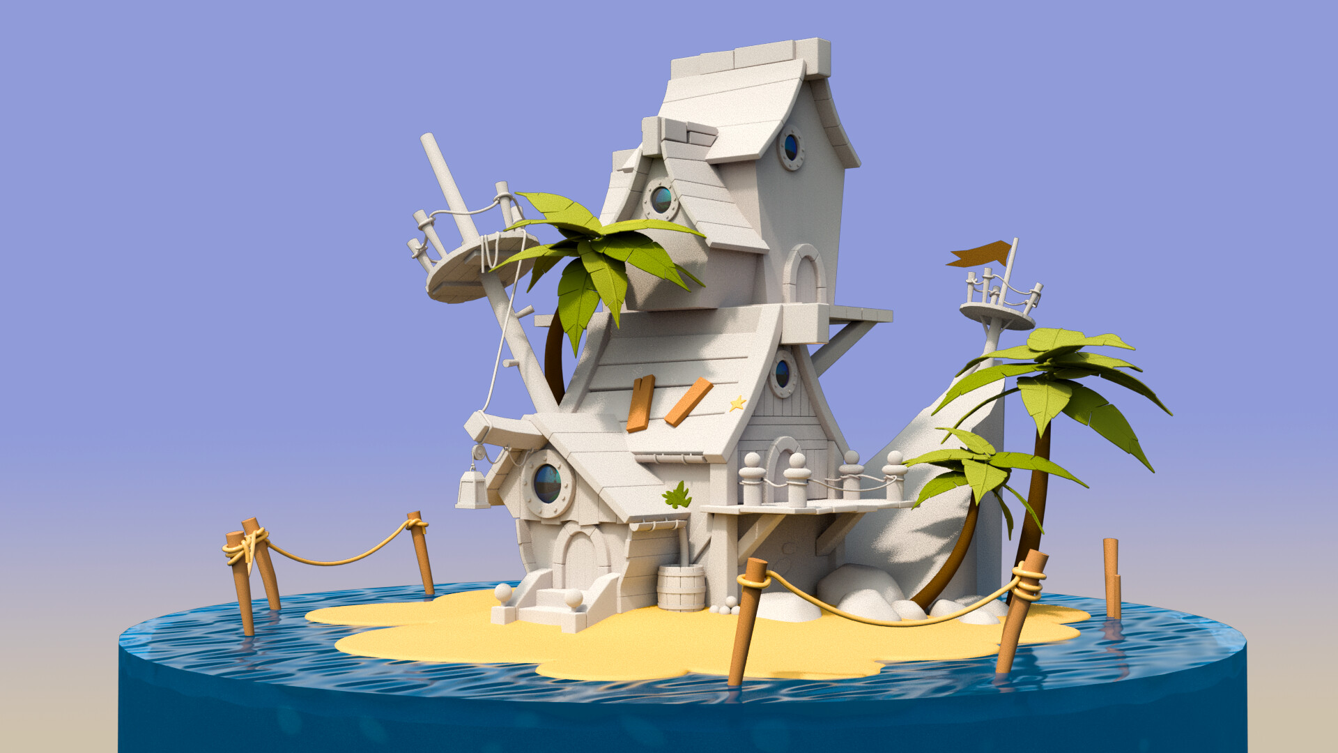ArtStation - Pirate Hut (WIP)