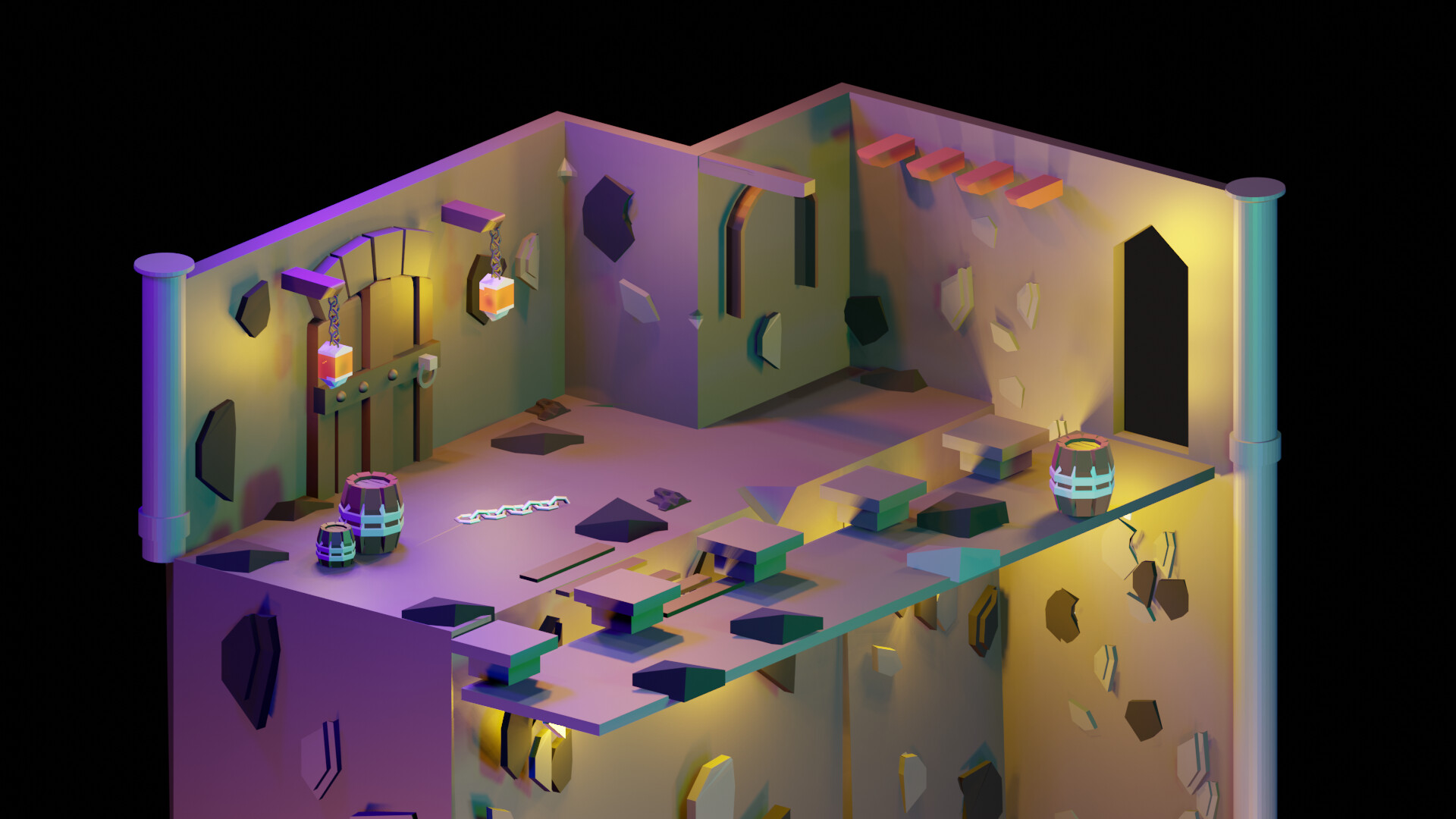 ArtStation - Low-Poly Dungeon