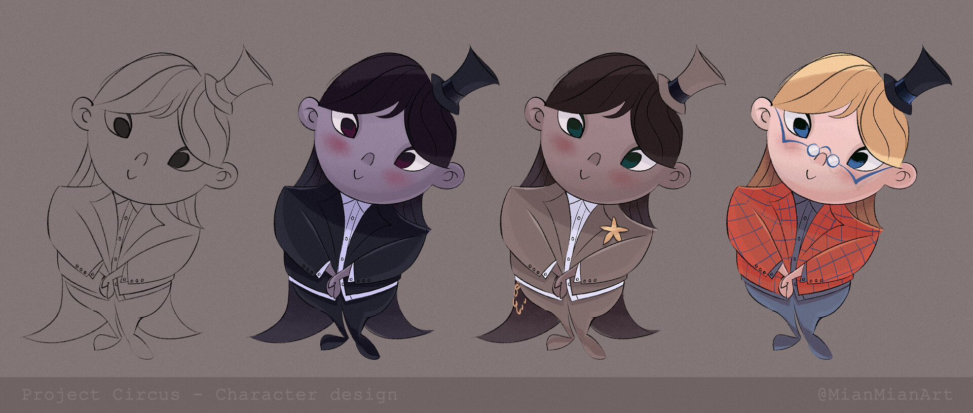 ArtStation - Character design - Circus Project