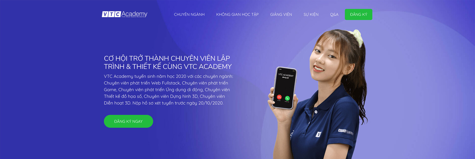 ArtStation - Full-stack Web Development - Landing page Tuyen sinh