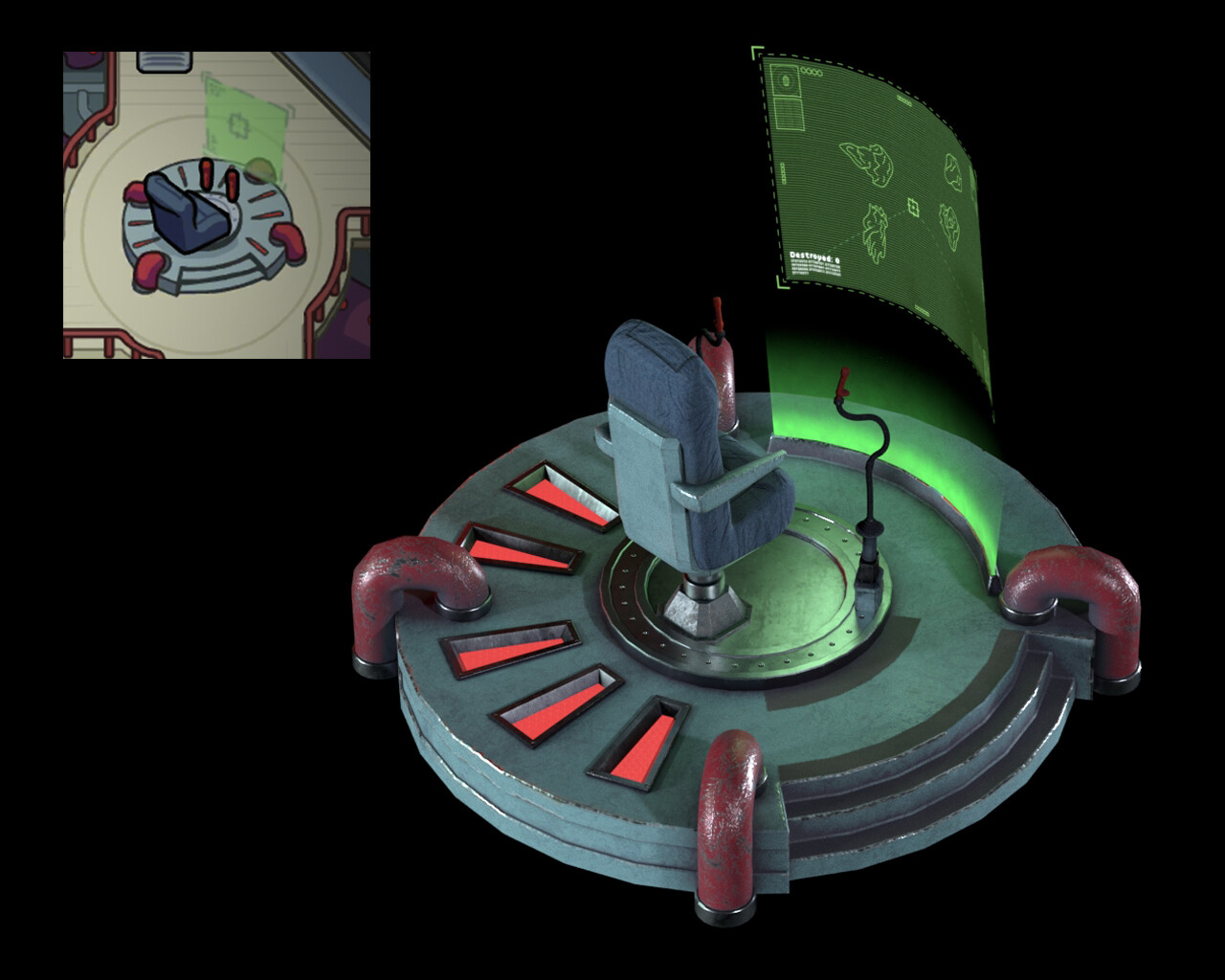 ArtStation - Among Us - Skeld's Weapons Console (Reinterpretation)