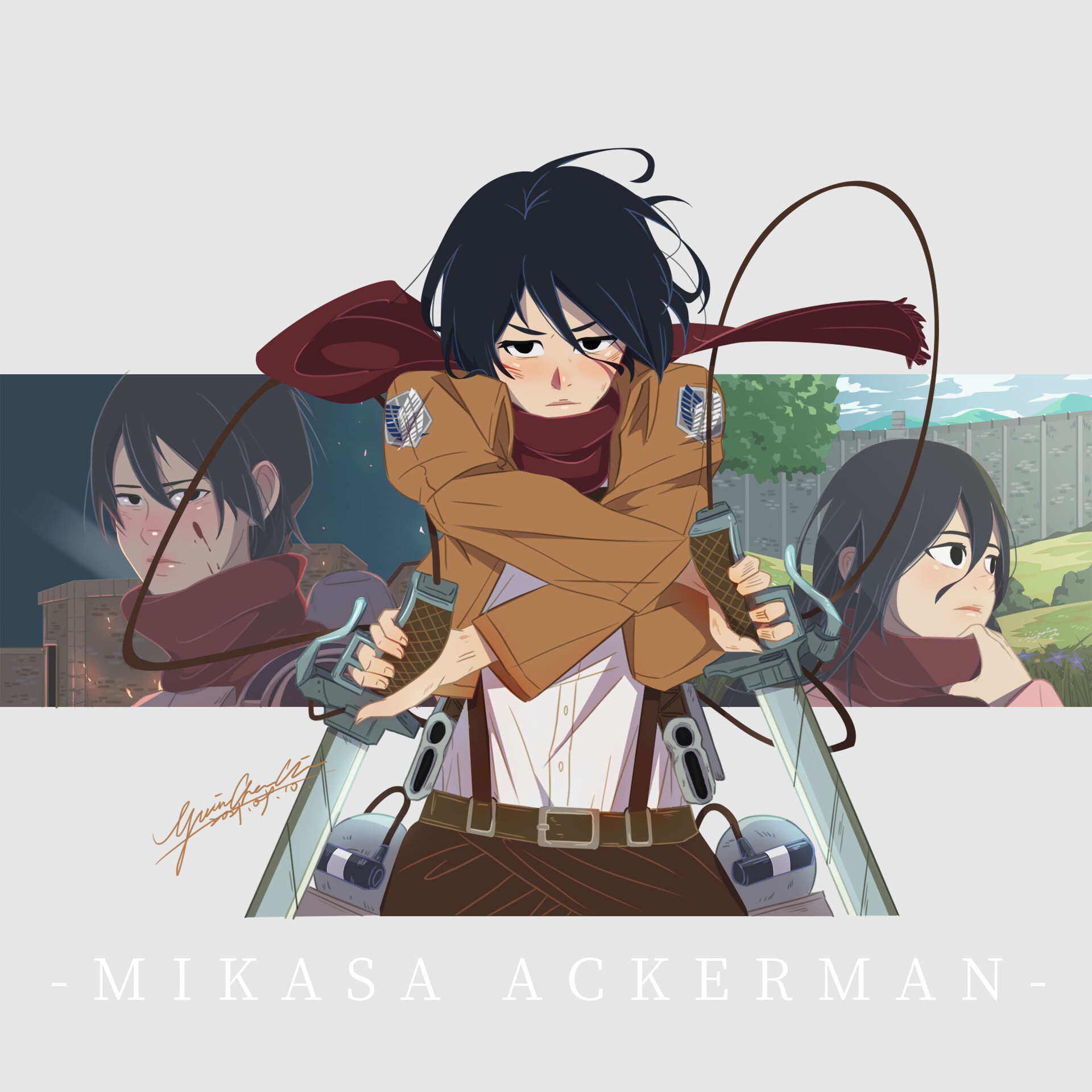 ArtStation - Attack On Titan (Fan Art) - Mikasa