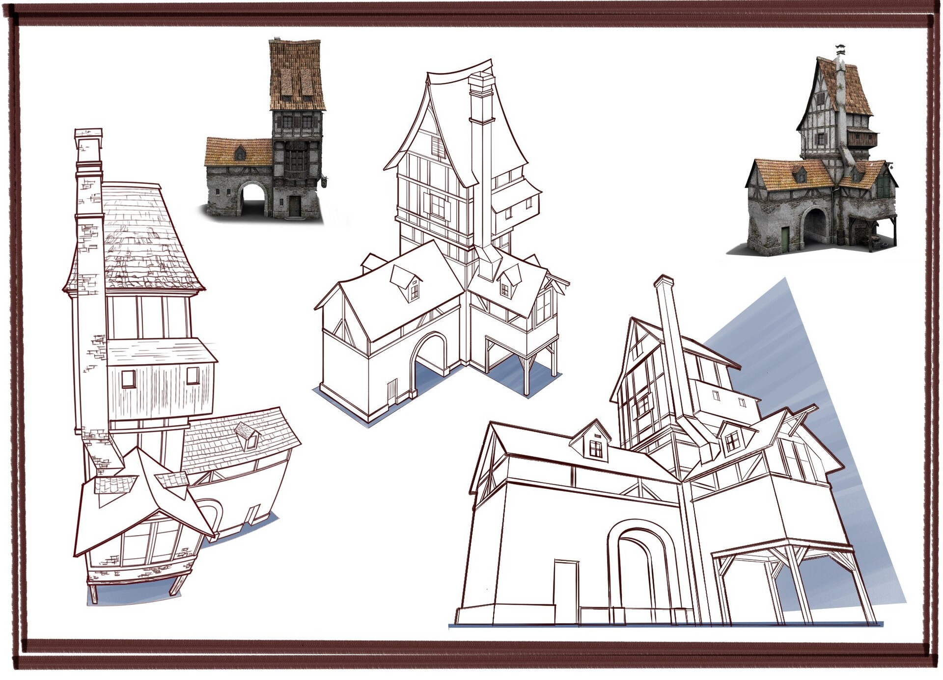 ArtStation - Form and construction studies