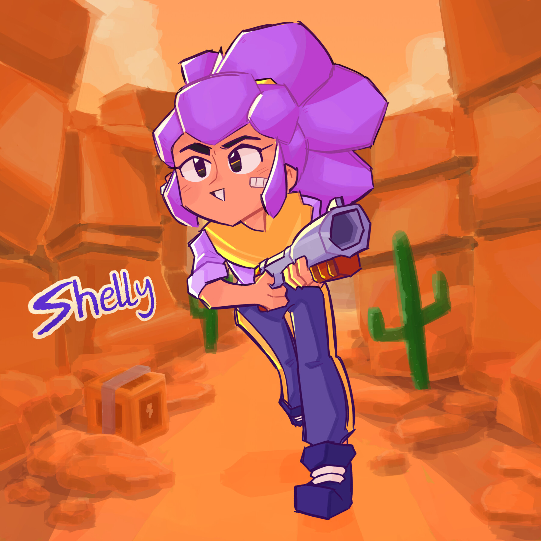 how to draw brawl stars shelly
