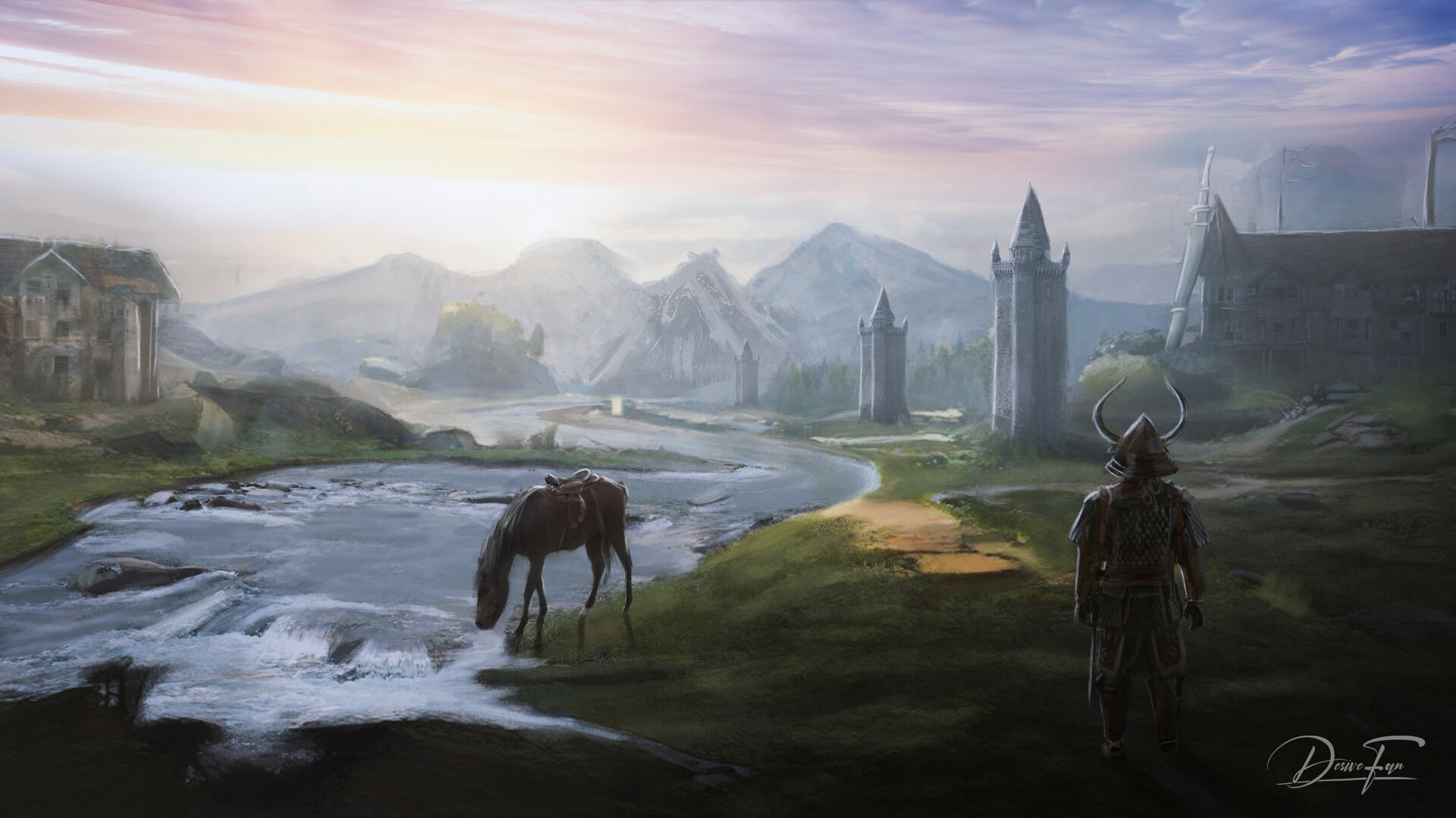 ArtStation - Samurai comes back home, but...