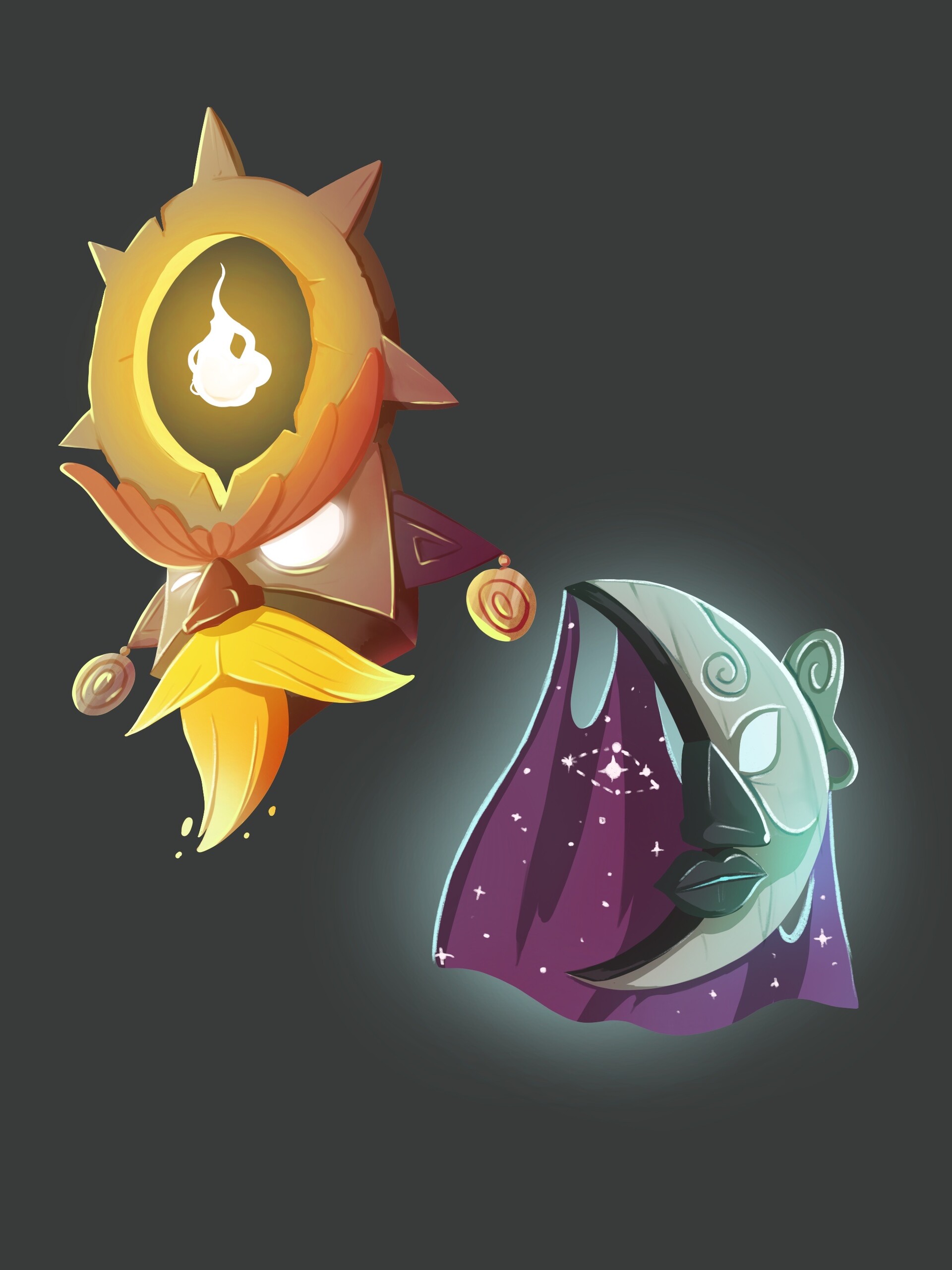 ArtStation - sun and moon