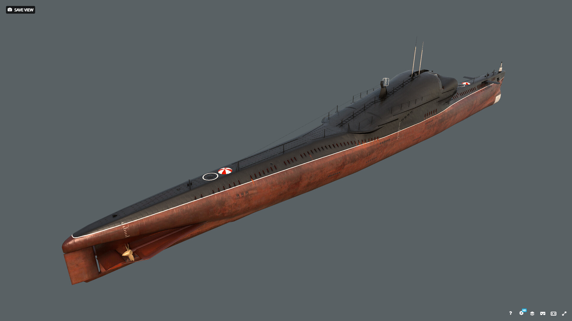 Tim Samedov - Project 665 Whiskey Long Bin submarine 3d model