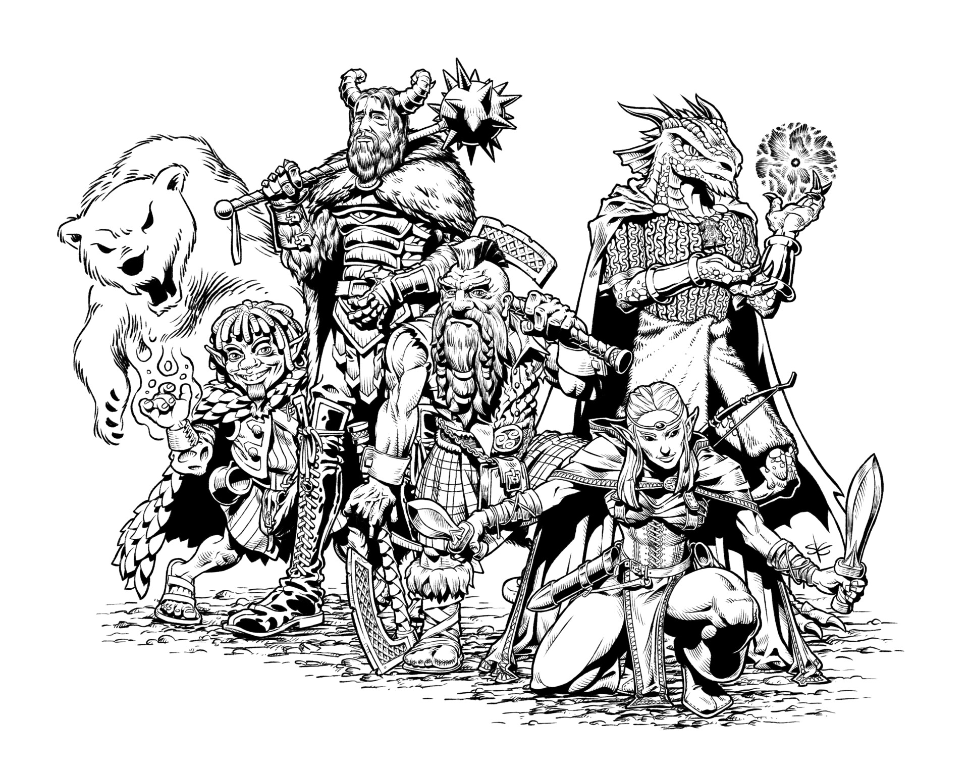 Ste Pickford - Illustration - DnD party