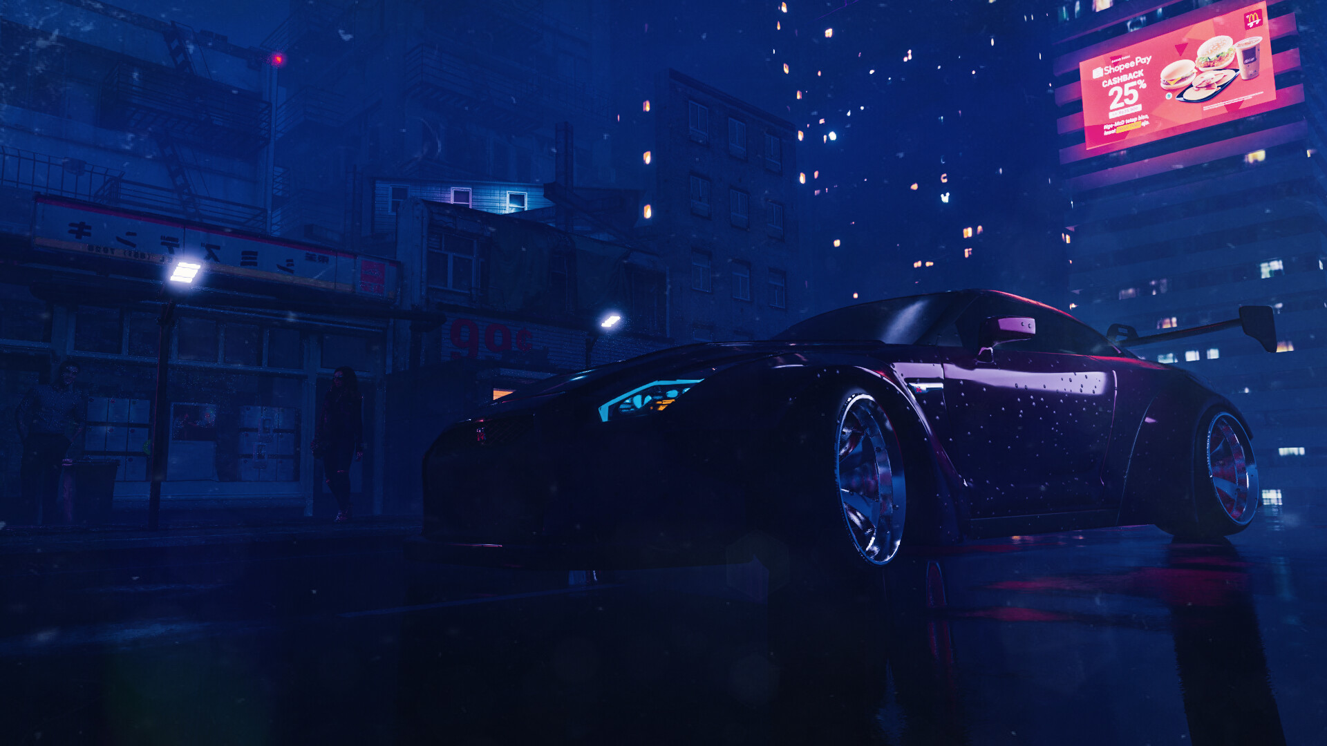 ArtStation - Nisan GTR Skyline : Night Scene