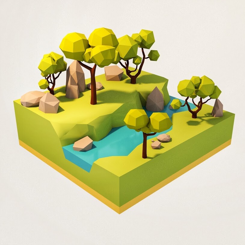 ArtStation - Isometric Low Poly Environment Test