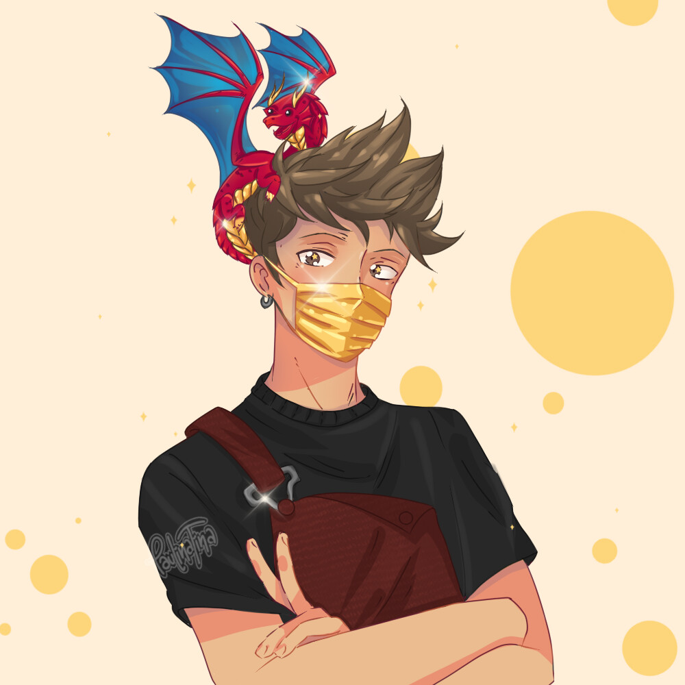 ArtStation - Half body anime boy