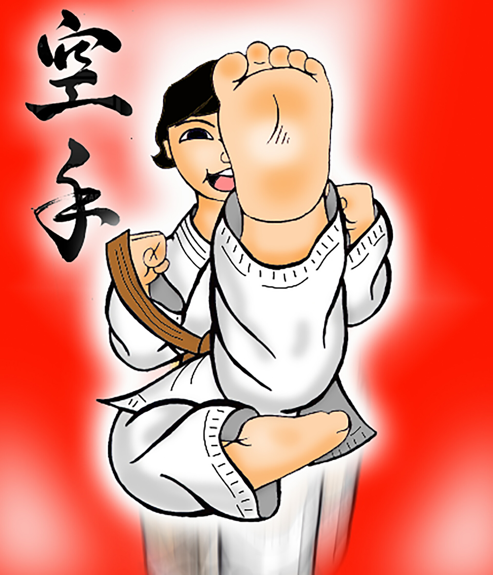 ArtStation - Karate Boy Jump Kick 1