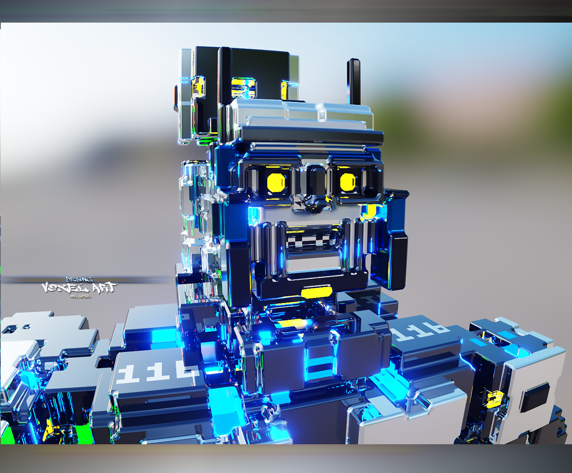 ArtStation - robot 11 voxel