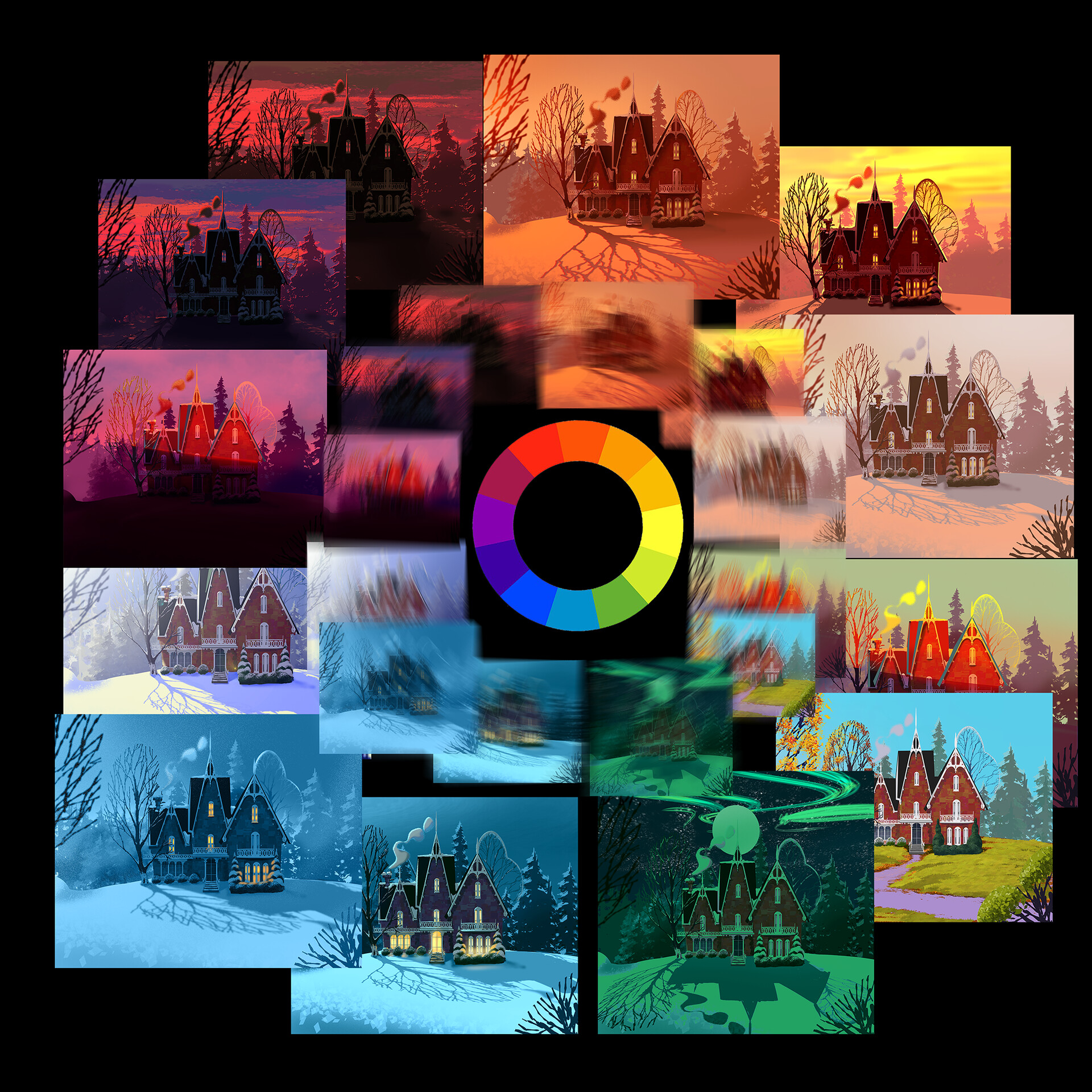 ArtStation - Color scheme experiments