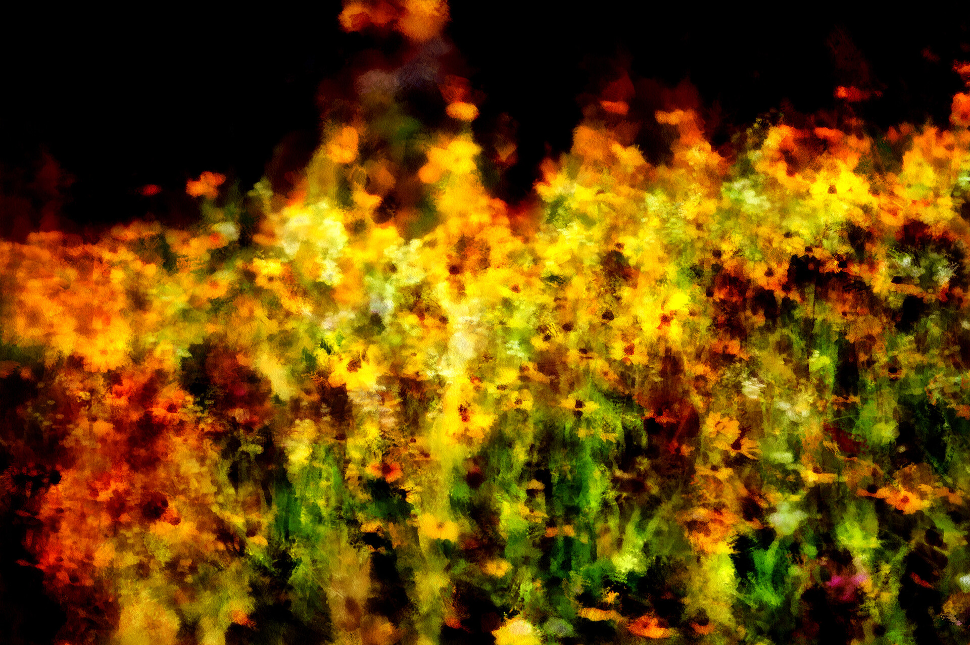 ArtStation - The abstract life - yellow flowers everywhere