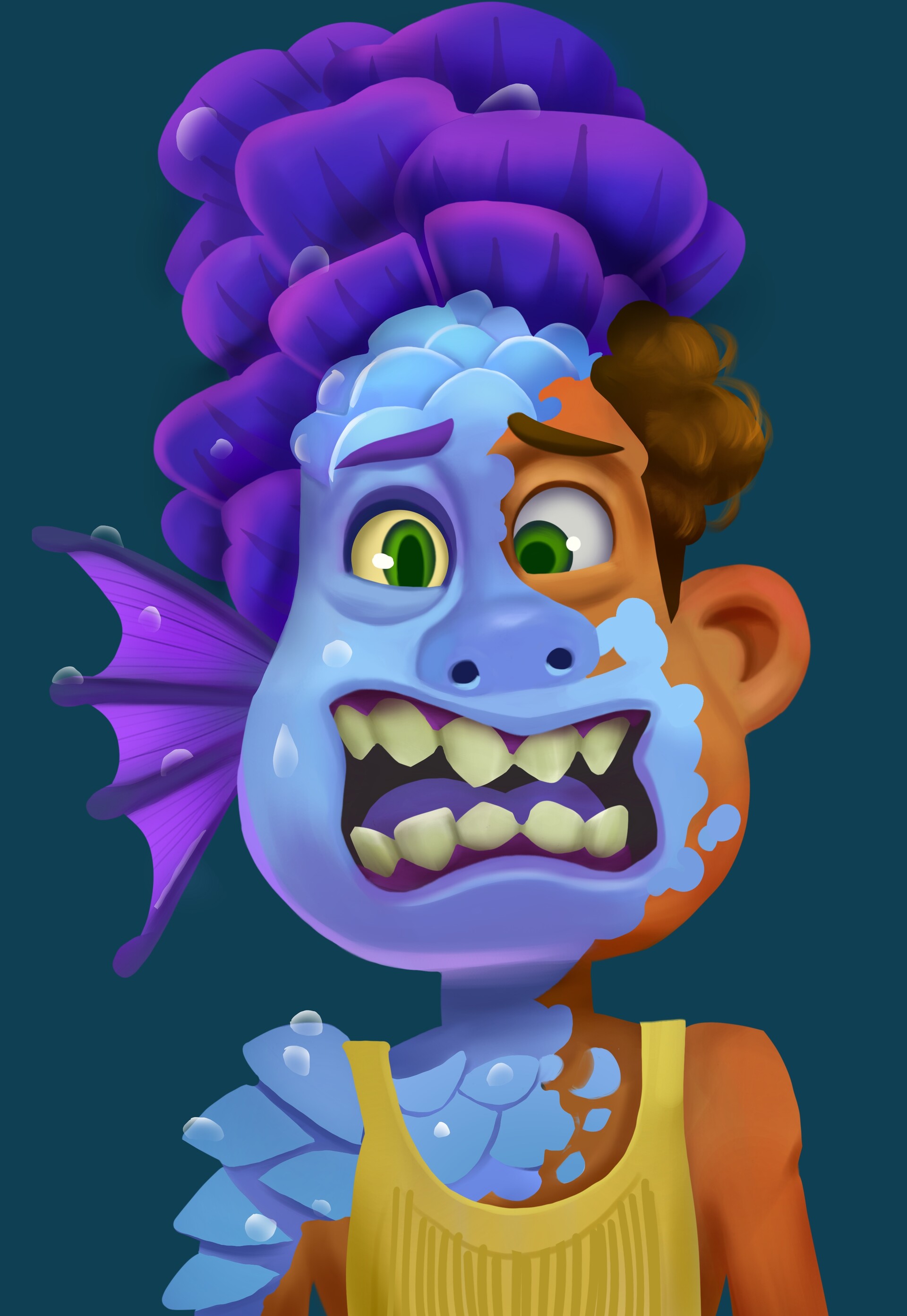 ArtStation - Procreate Demo of Alberto from Pixar's Luca