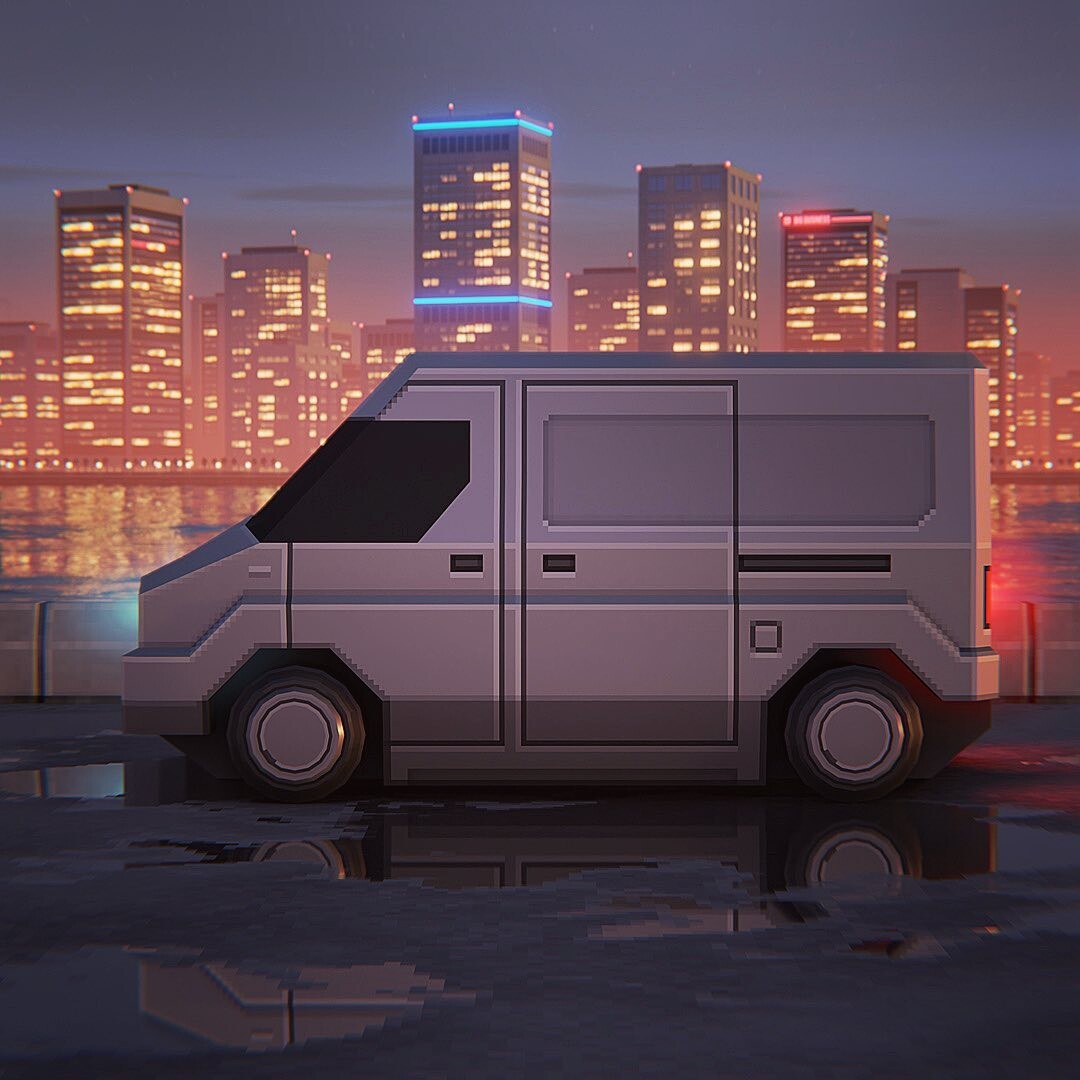 Alexey Lugovoy - Lowpoly Cyberpunk Van