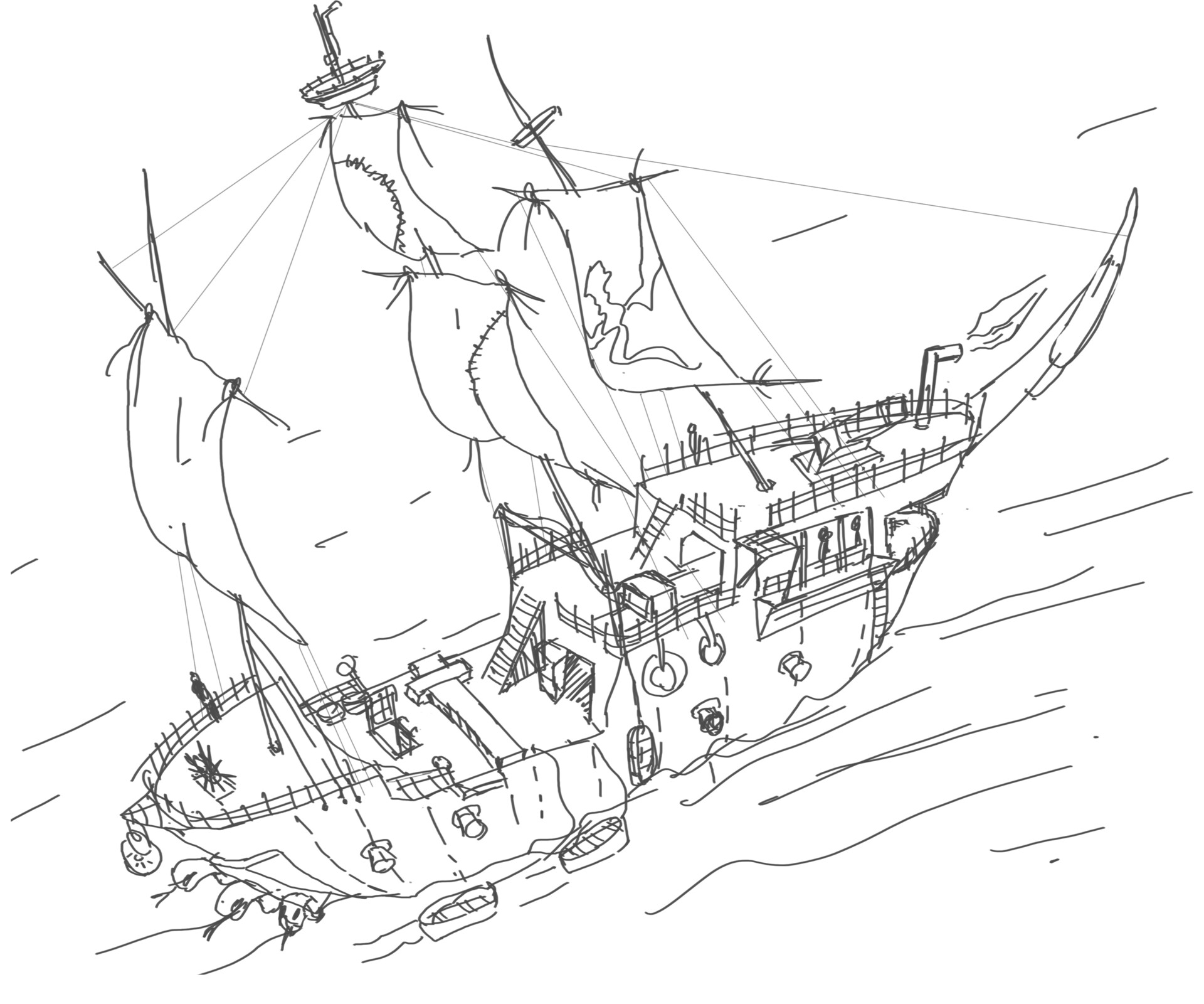 flying dutchman coloring pages
