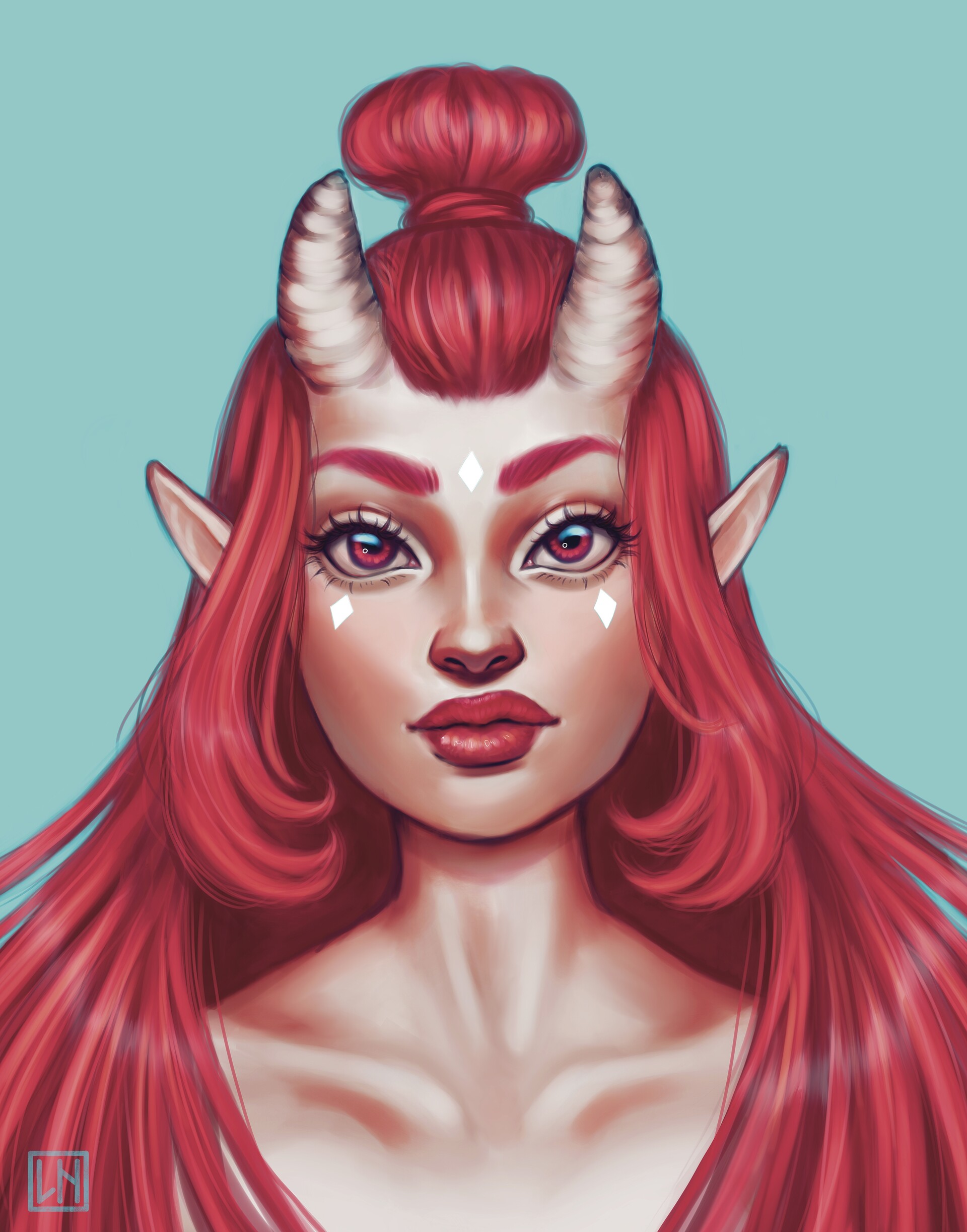 ArtStation - Horned Lady