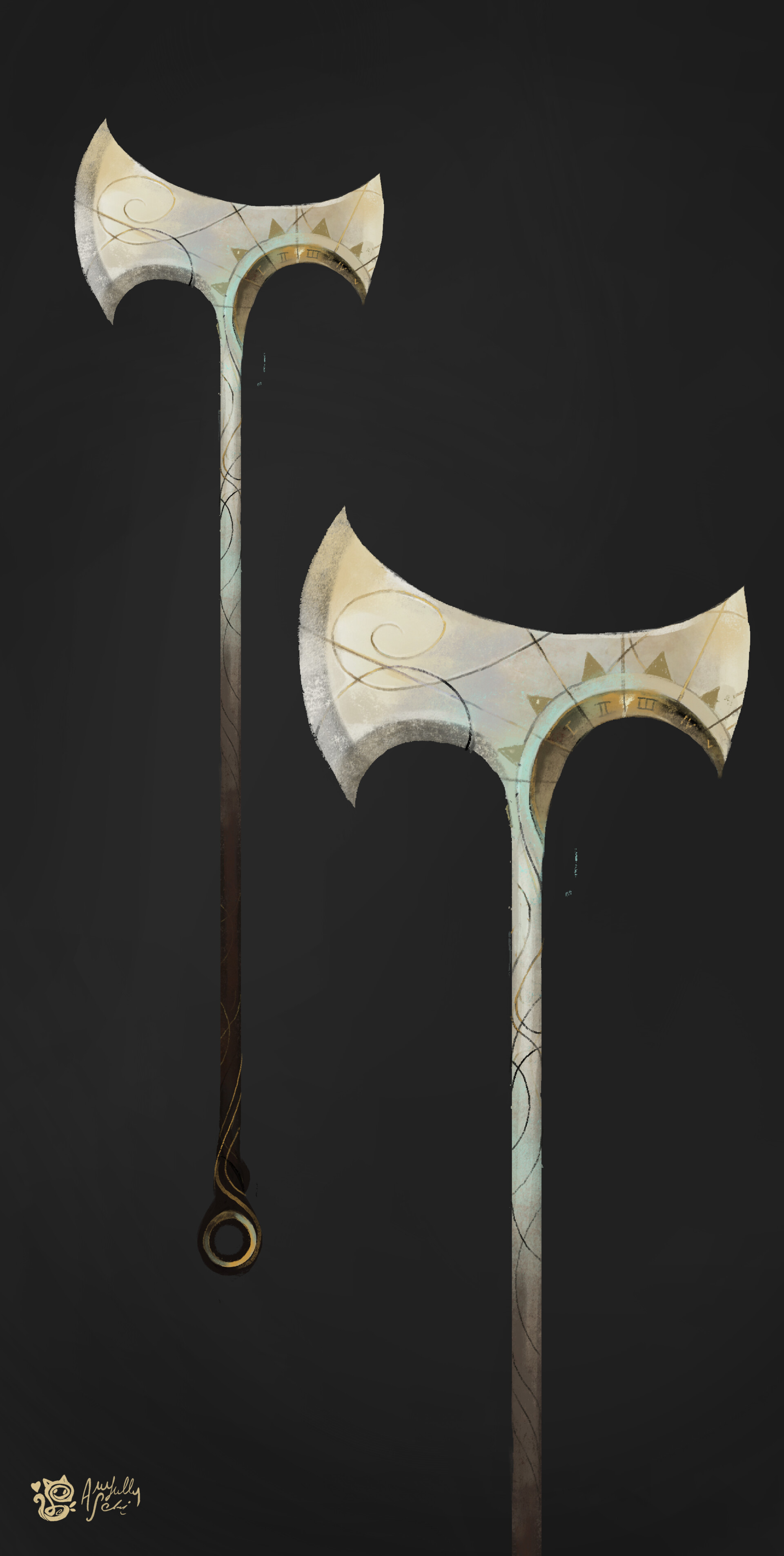 ArtStation - CC Assignment 02 - Battle Axe of the Timekeeper