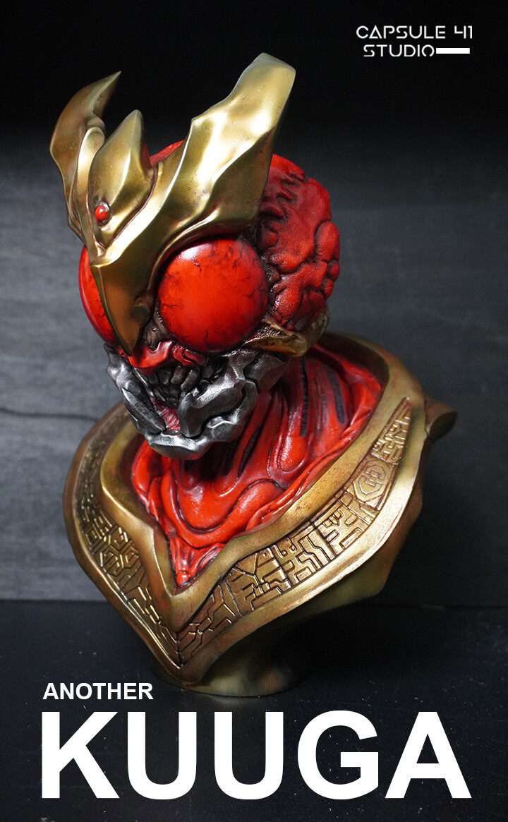Tetsuo Shima - Another Kuuga Head Bust Painting . ヘッドバスト塗装工程 . 另一个空我头像涂装