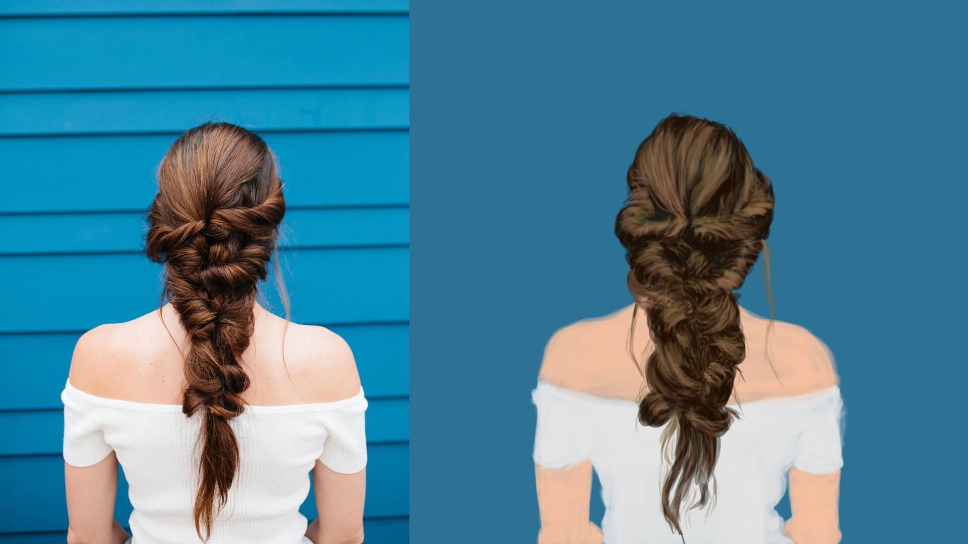 ArtStation - Hair study- Digital Painting