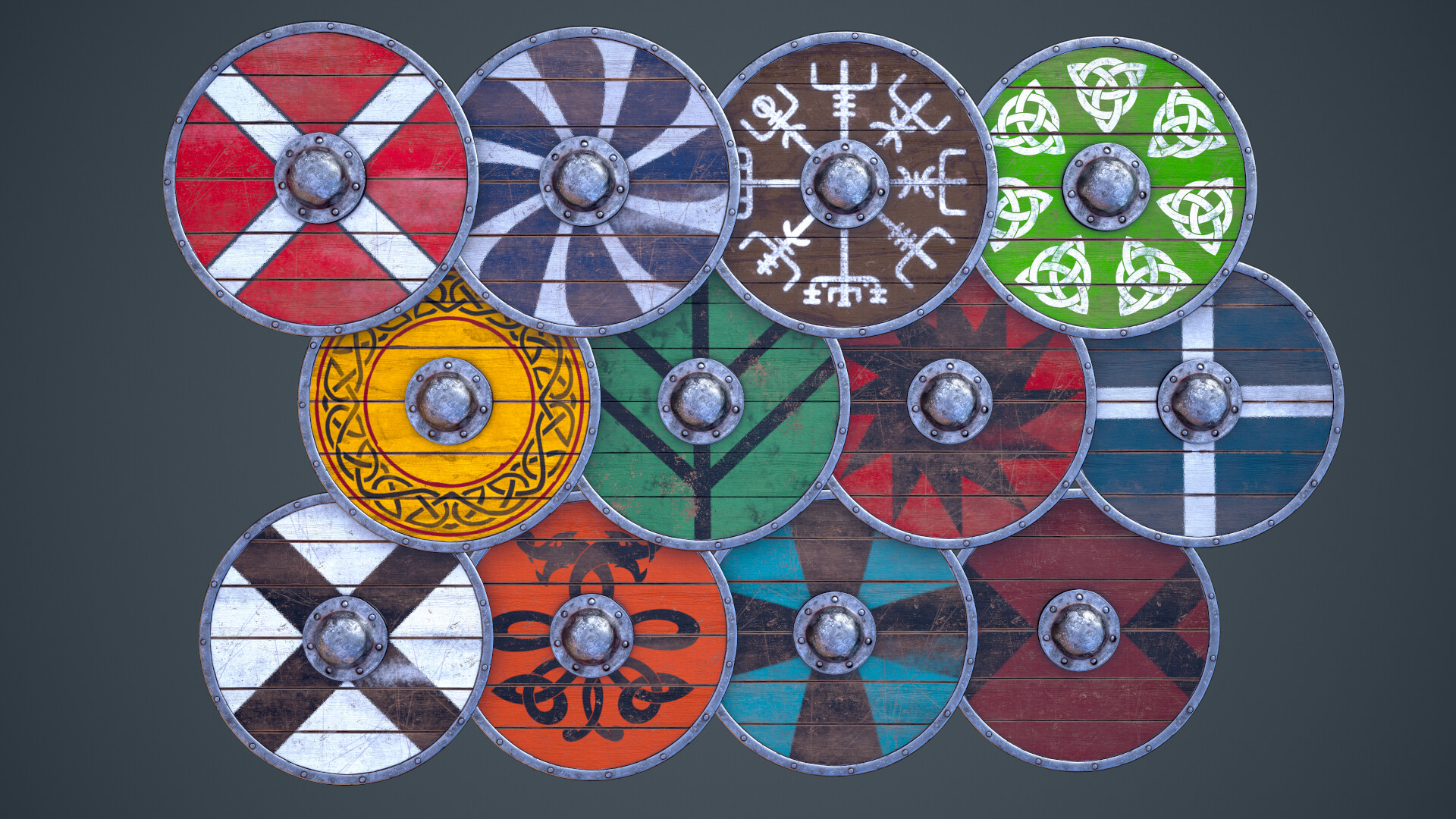 ArtStation - VIking shields