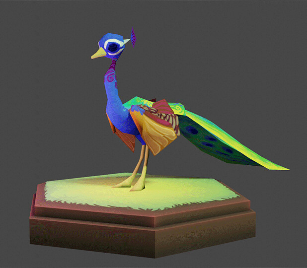 ArtStation - Low Poly Peacock