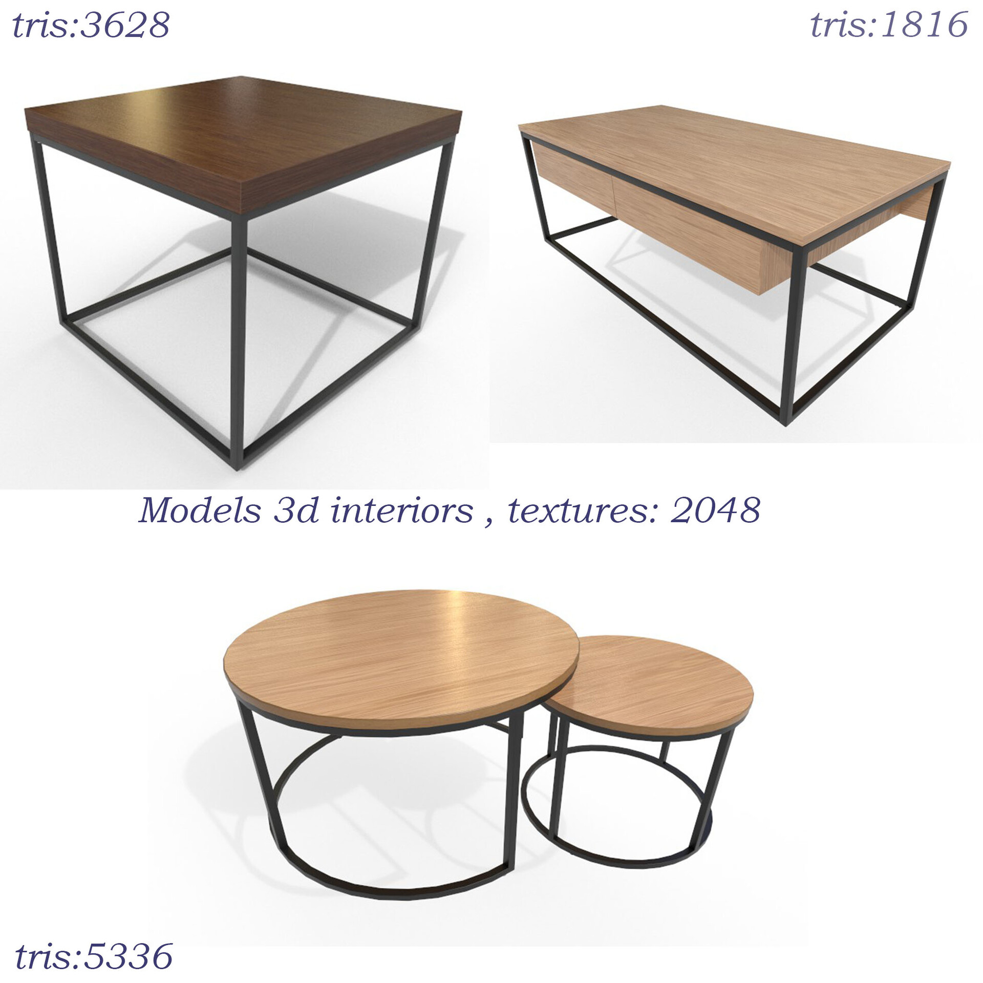 ArtStation - models 3d tables