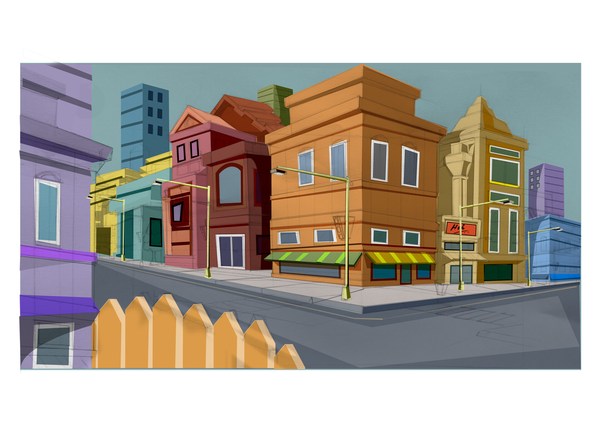 ArtStation - concept sketch BG FOR KIDS PROJECT