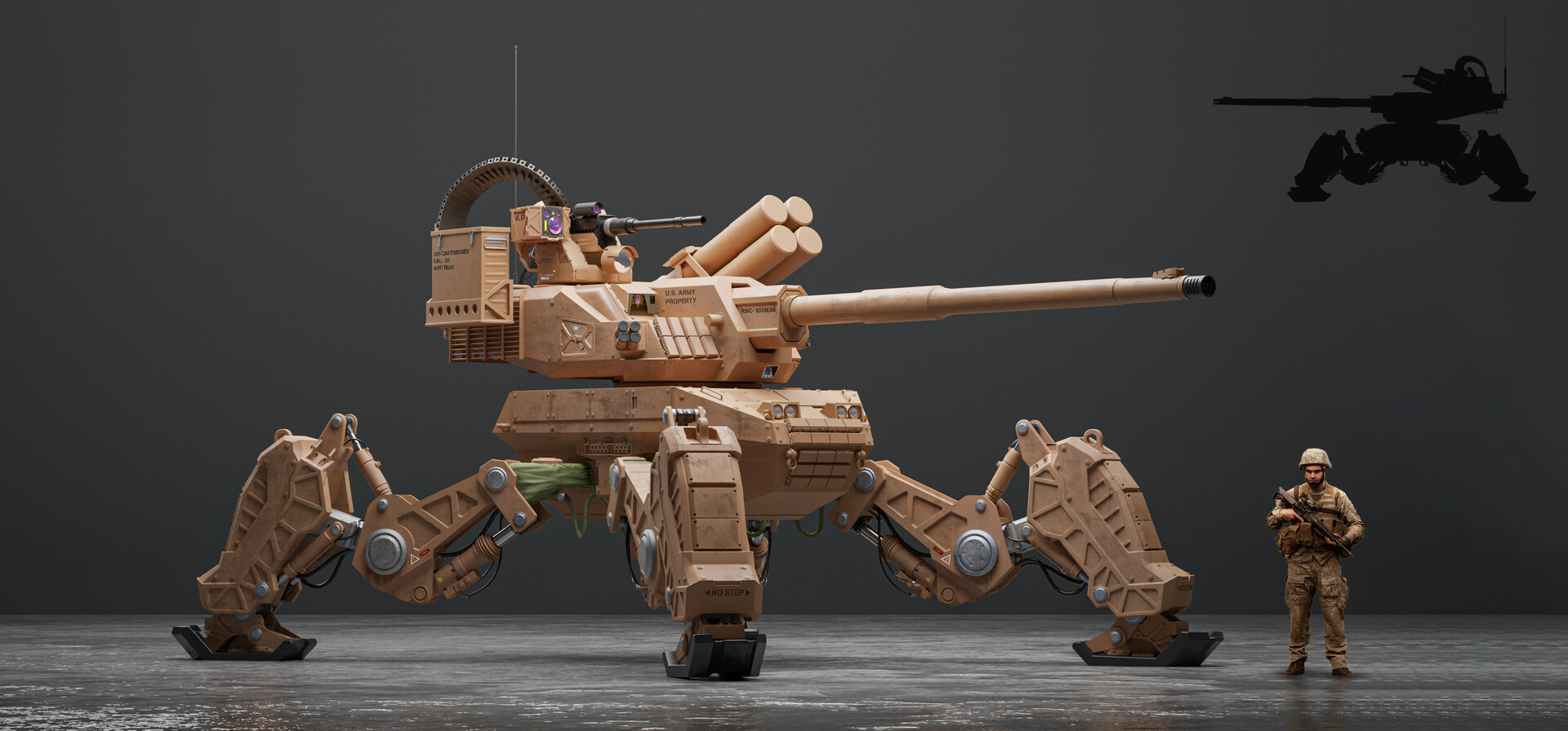 ArtStation - E-07 Spider tank