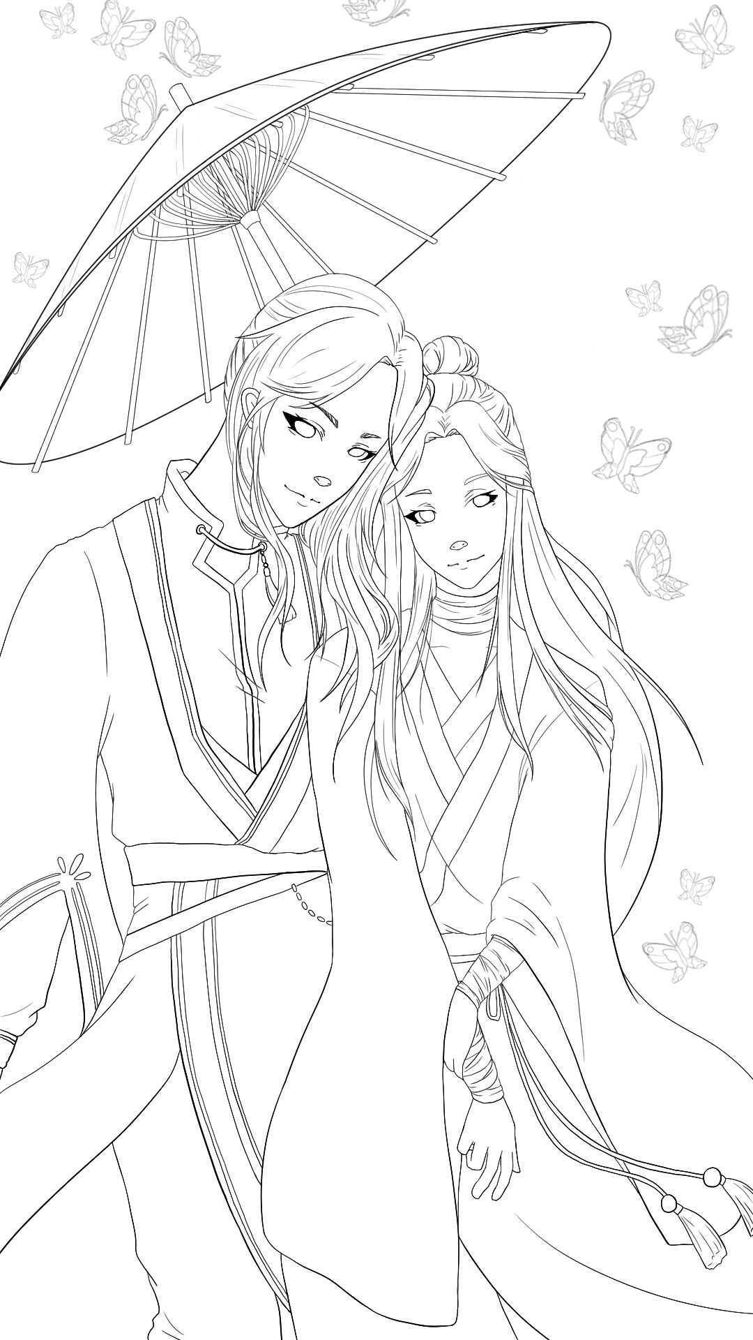 heaven official's blessing coloring pages