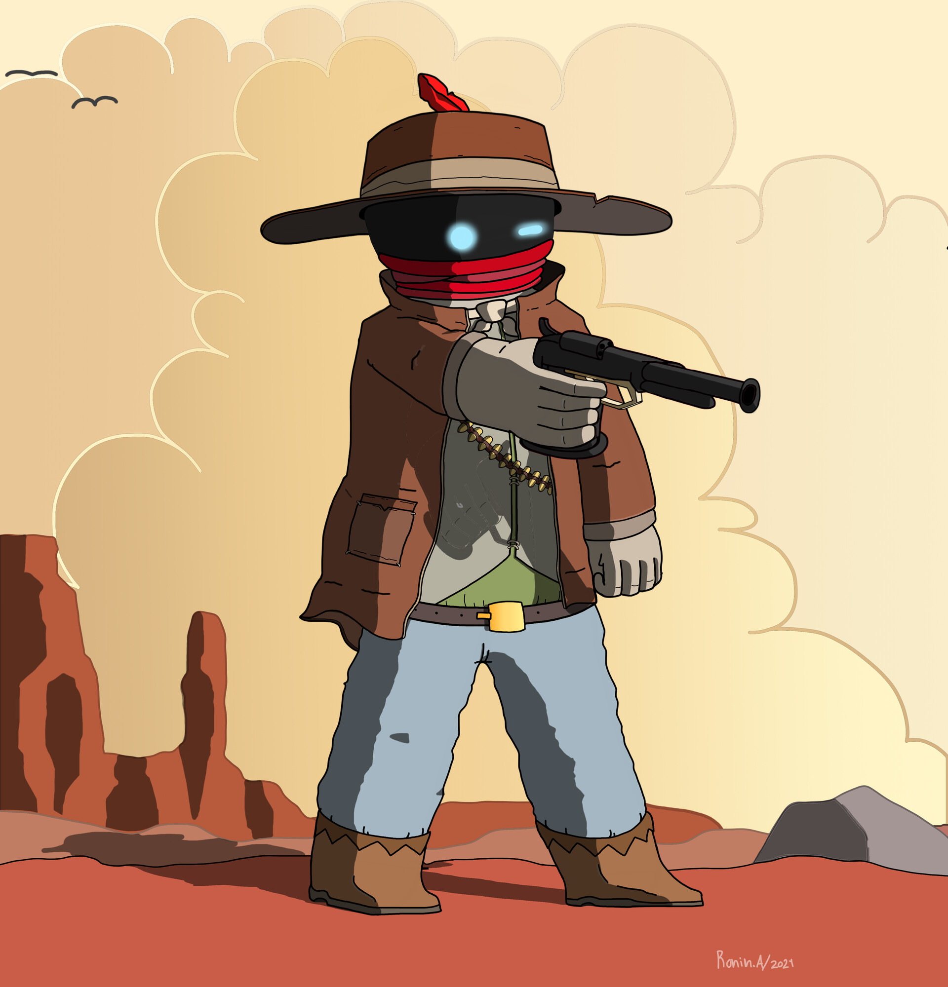 ArtStation - Cowboy with a gun