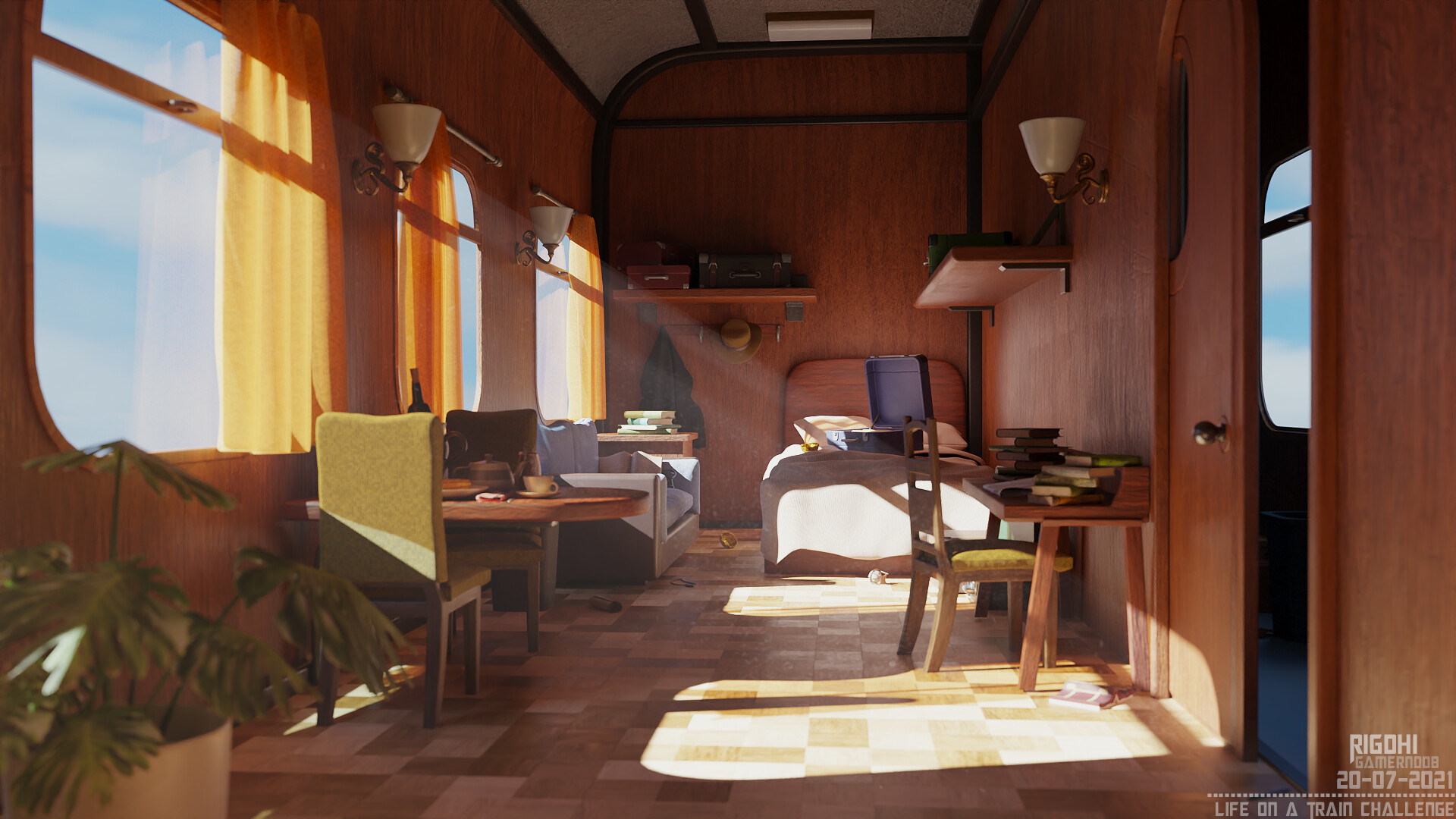 ArtStation - Cozy Train Suite (Cg Boost Life on a Train Challenge)