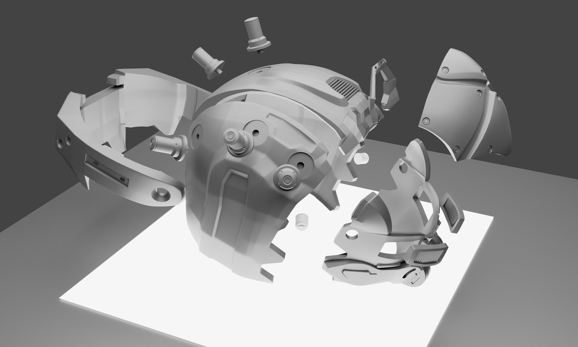 Kevin Liu - Cloak pilot Helmet-Titanfall2 3d printing project