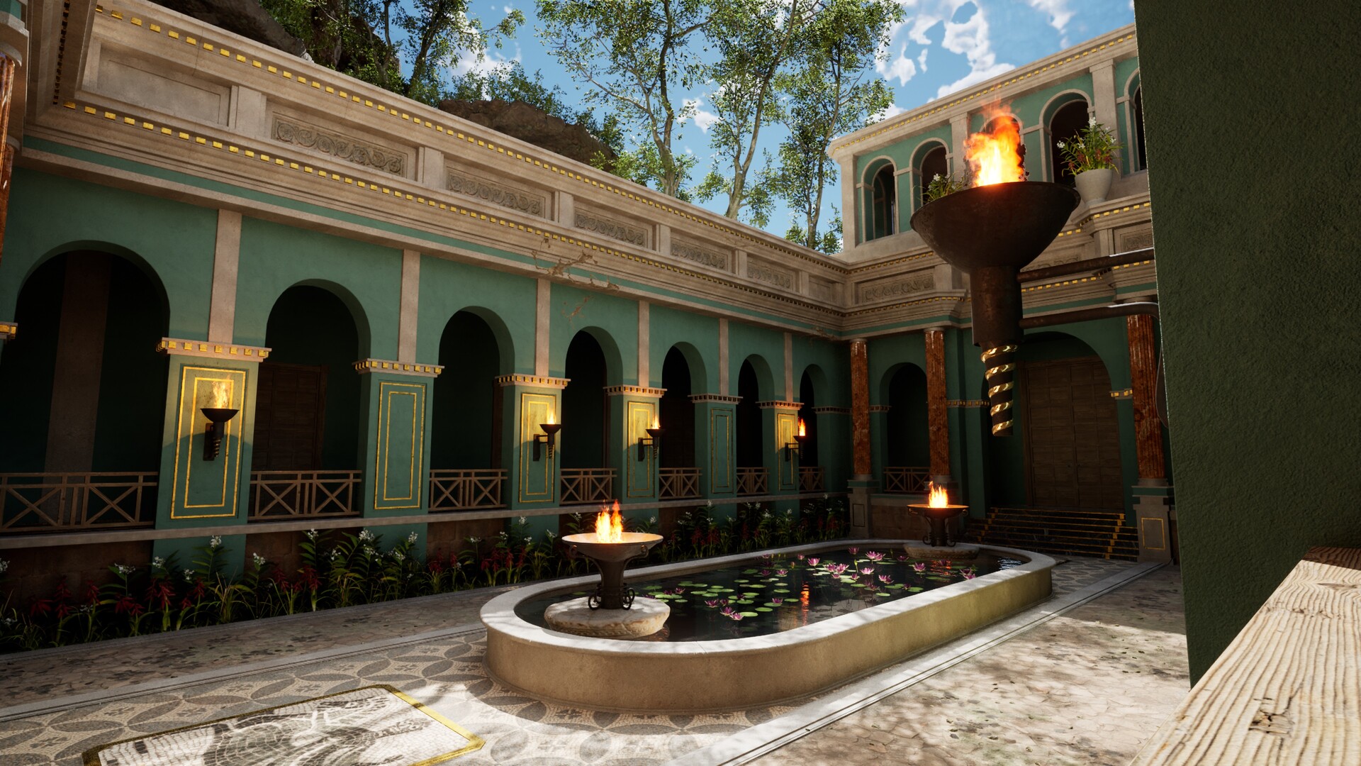 Nathan Nodley - Environment Artist - Roman Courtyard - UE5 with Lumen