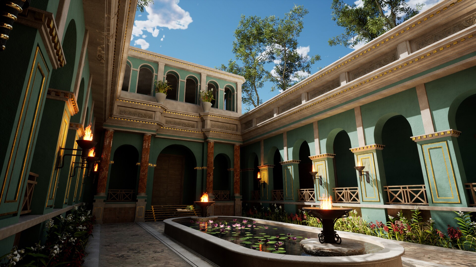 Nathan Nodley - Environment Artist - Roman Courtyard - UE5 with Lumen