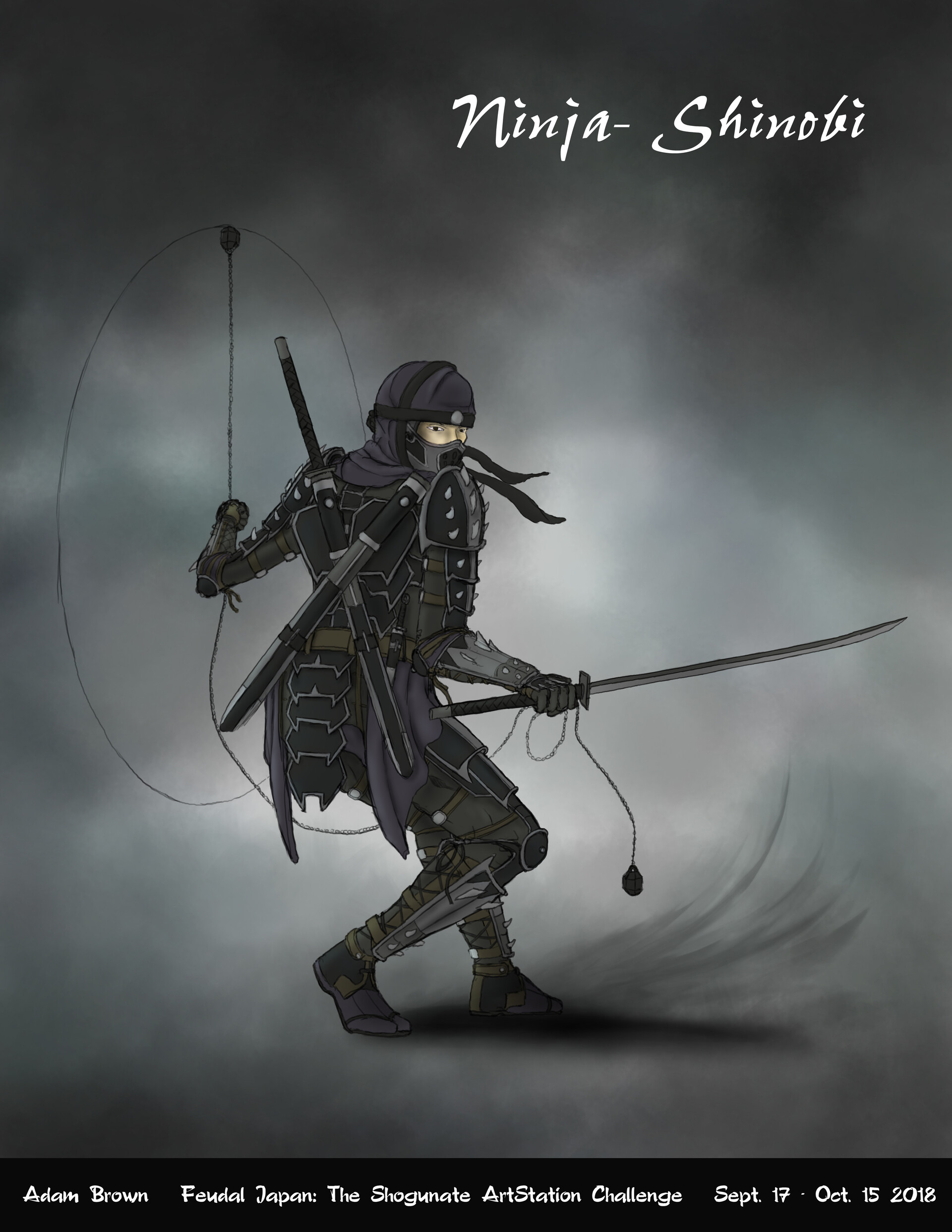 Adam Brown - Daimyo with Dragon Scroll- Feudal Japan Characters