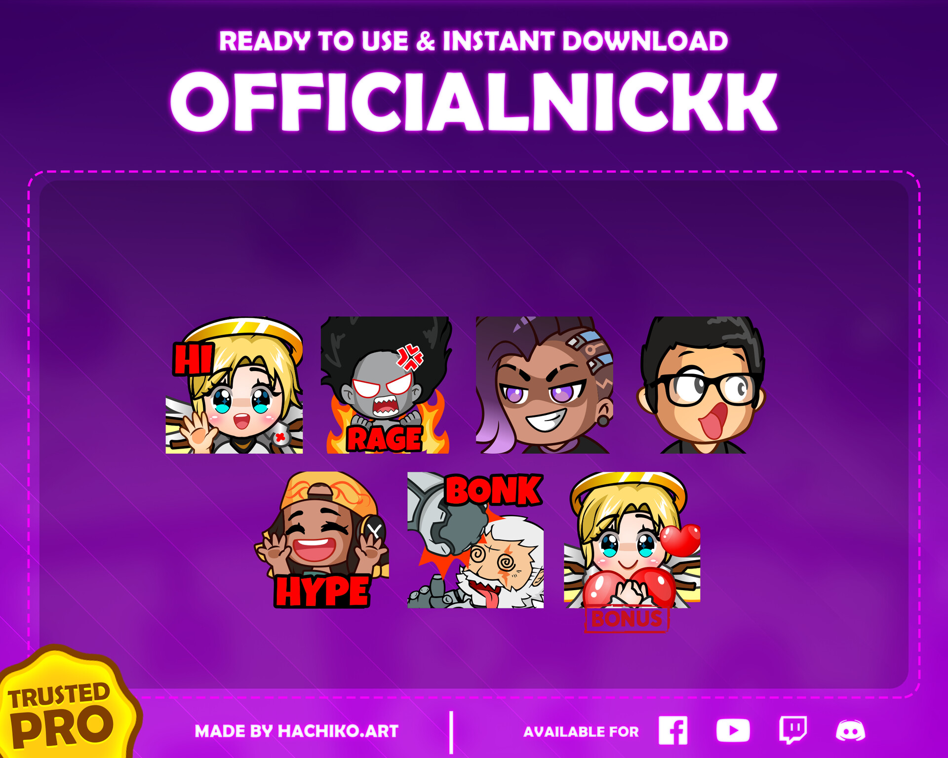 ArtStation - Custom emotes for twitch, youtube, discord and facebook