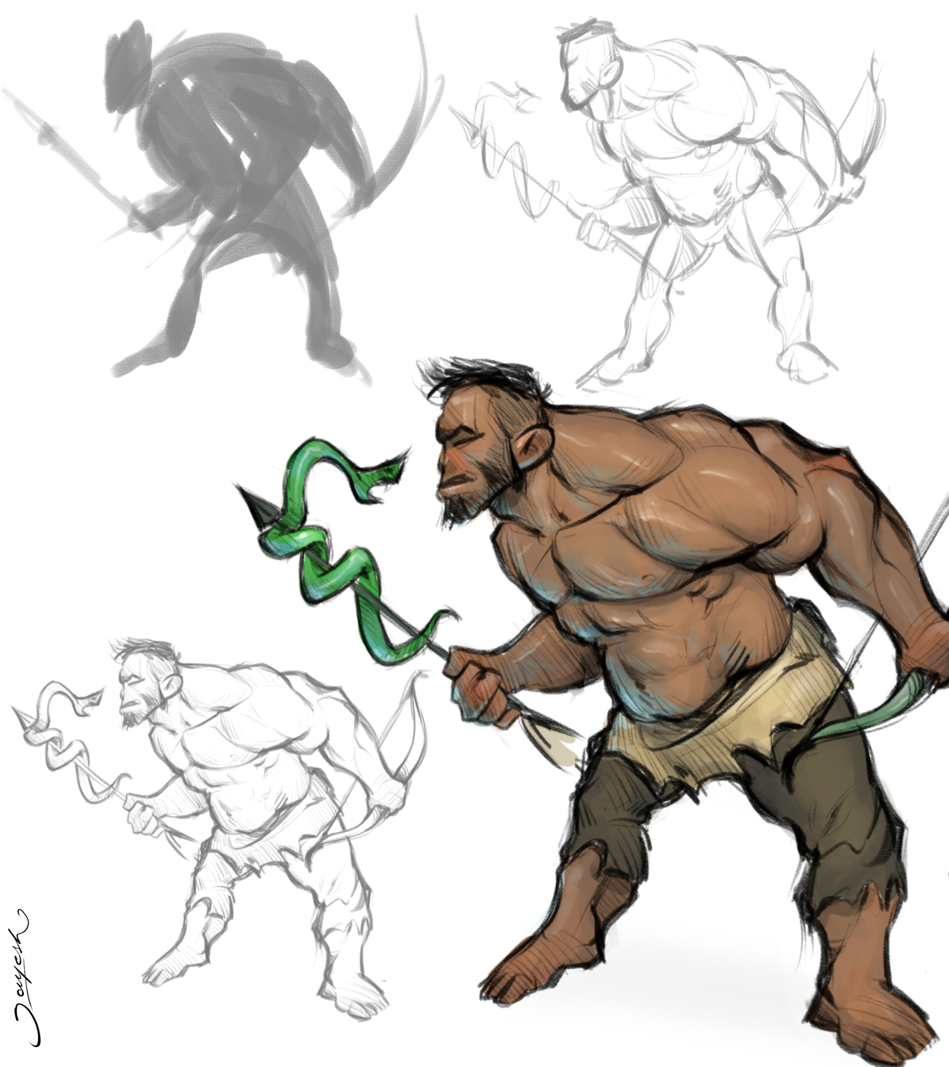 caveman sketch