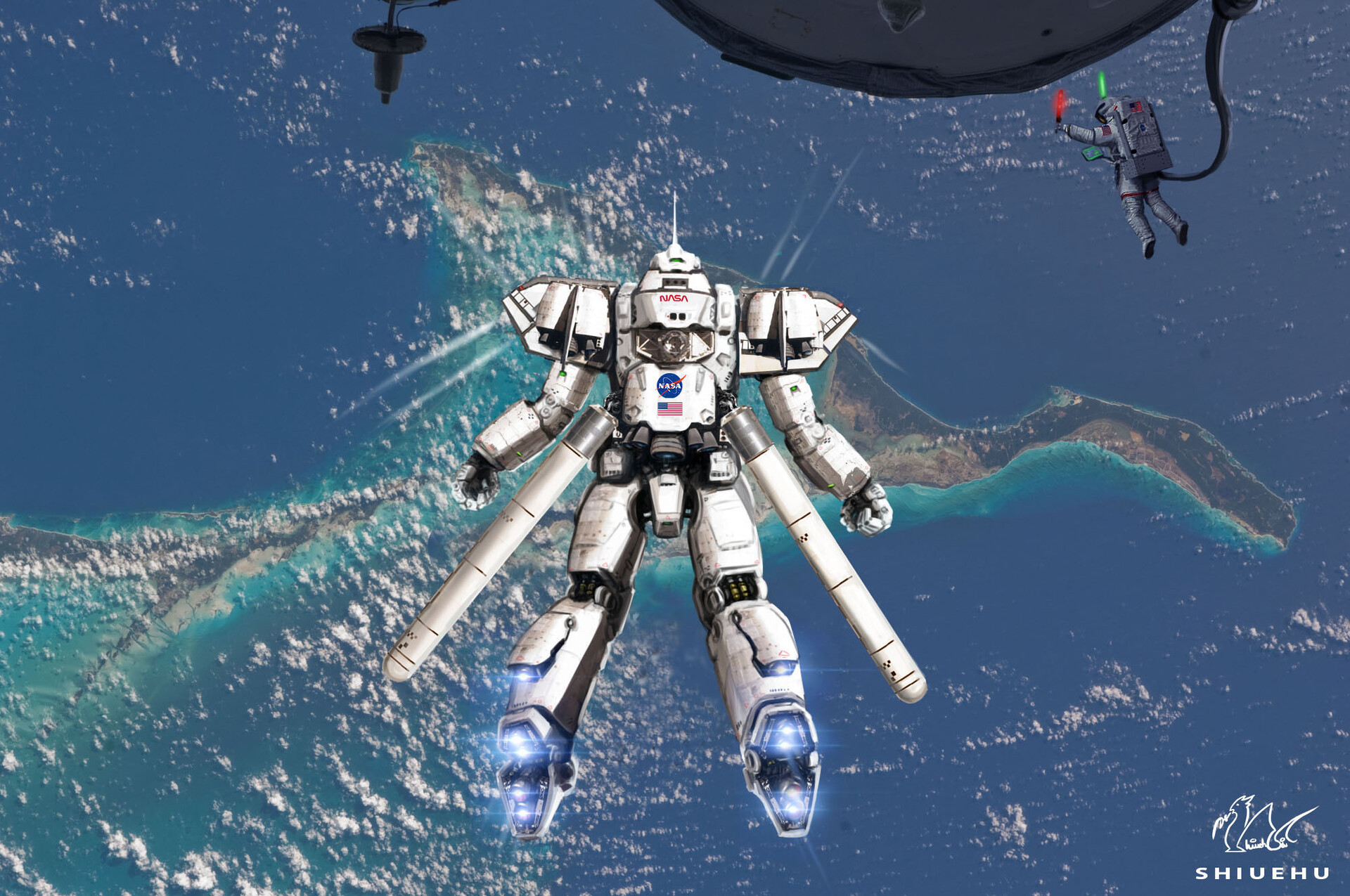 ArtStation - Mecha Suit World - NASA space